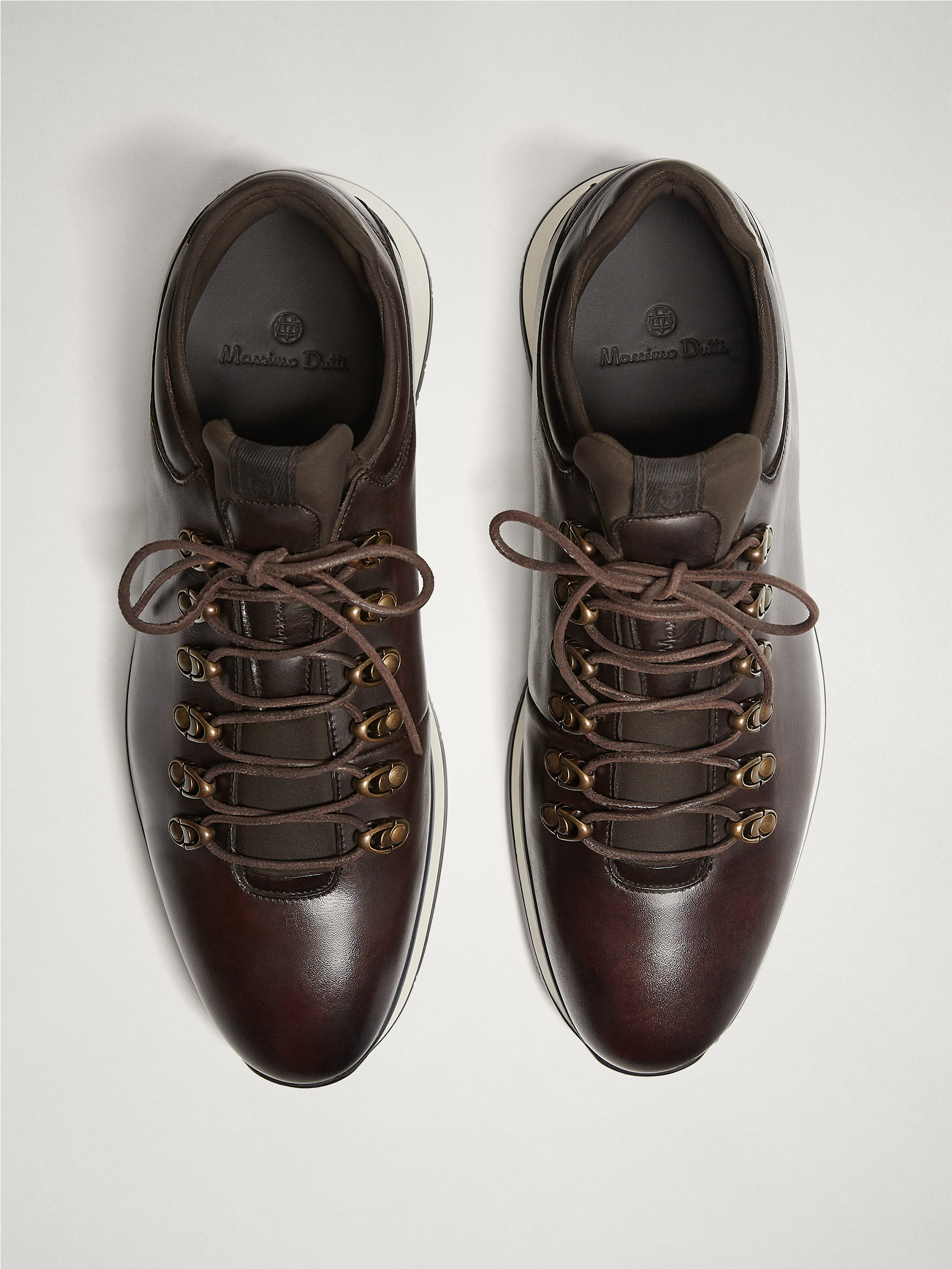 Massimo Dutti LIMITED EDITION BROWN LEATHER SNEAKERS at £109 | love the ...