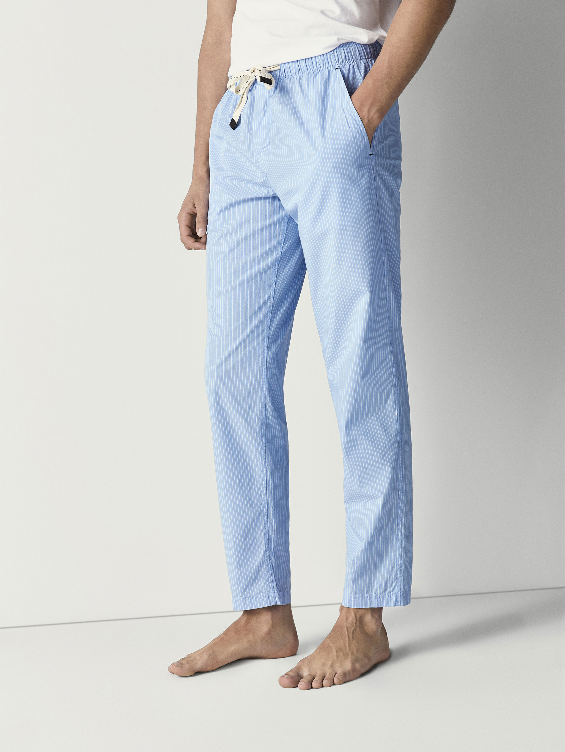 Massimo Dutti COTTON PYJAMAS WITH STRIPED DETAIL at £49.95 | love the ...