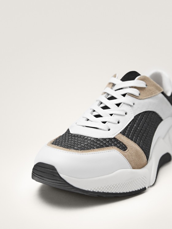 Massimo Dutti BLACK CONTRAST SNEAKERS at £89.95 | love the brands