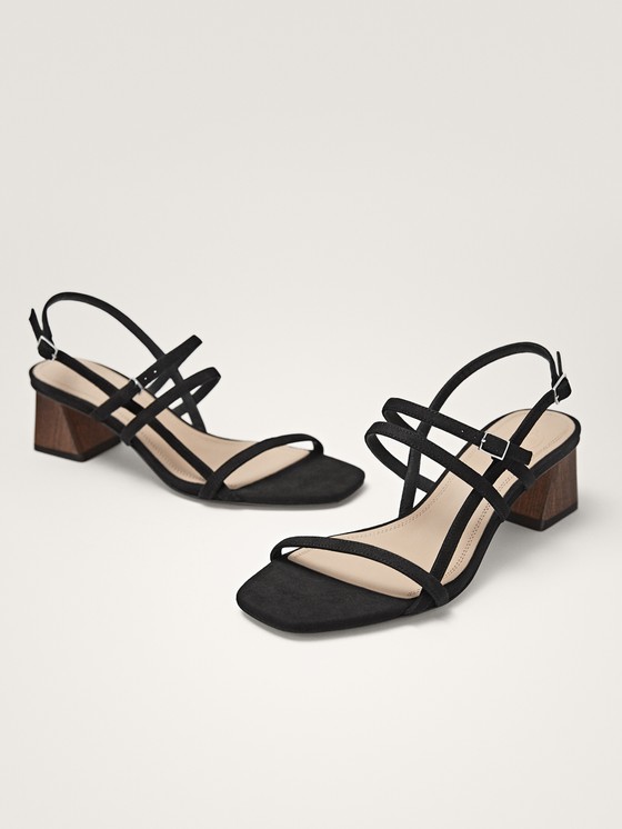 Massimo Dutti MULTI-STRAP HEELED SUEDE SANDALS at £79.95 | love the brands