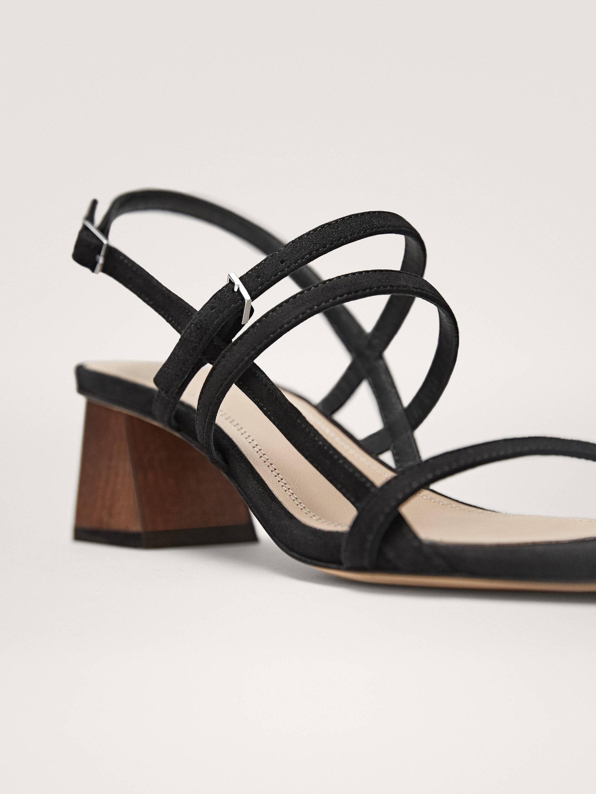 Massimo Dutti MULTI-STRAP HEELED SUEDE SANDALS at £79.95 | love the brands