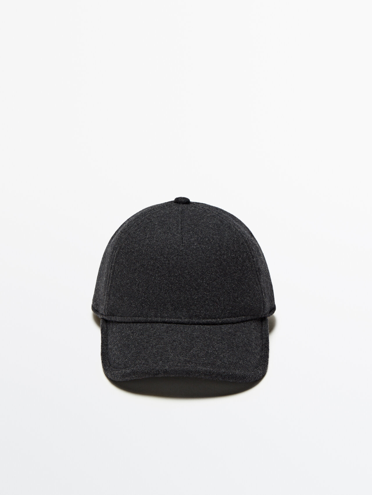 Massimo Dutti Wool Blend Cap In Anthracite Grey | ModeSens