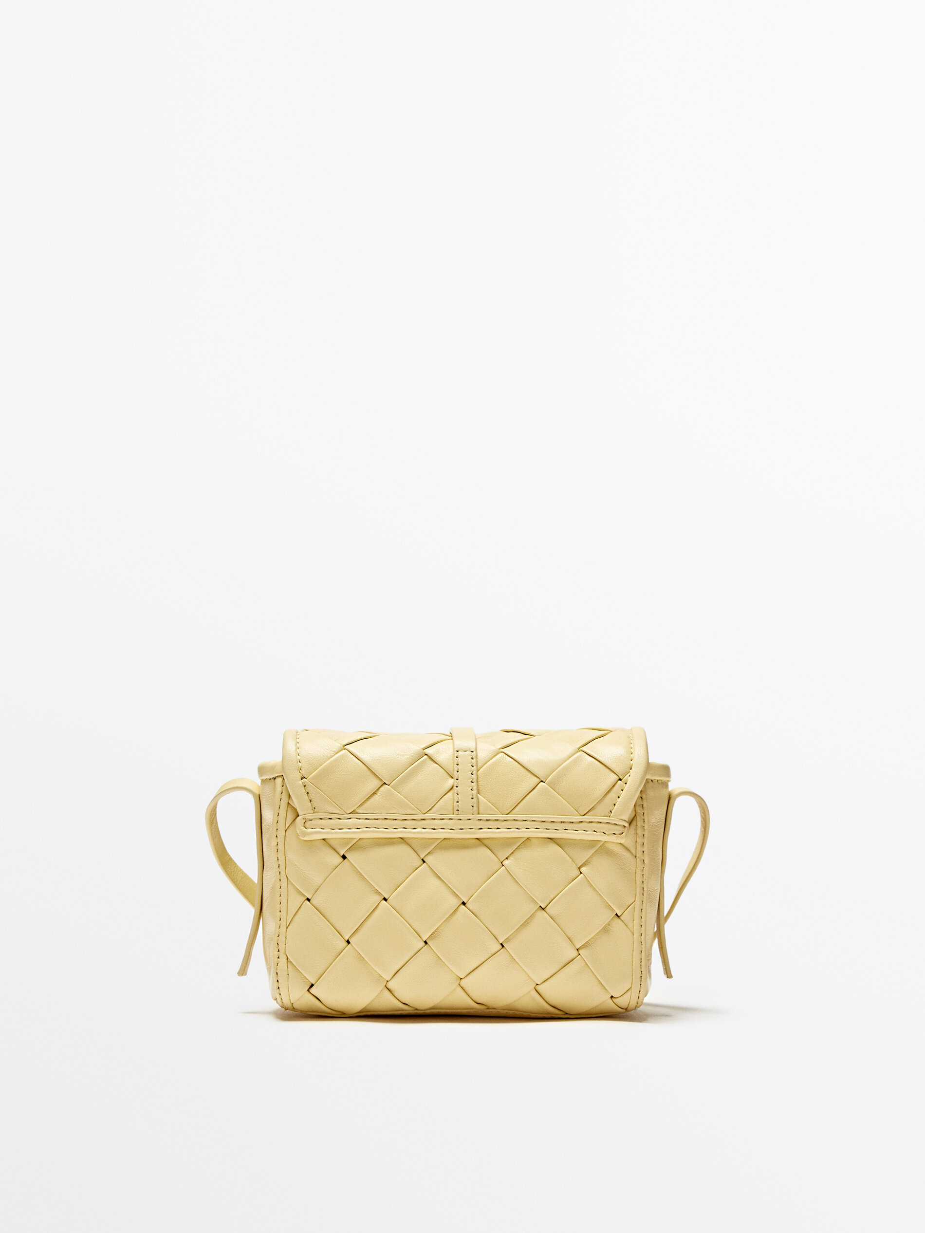 Massimo Dutti Braided Leather Crossbody Bag With Flap - Big Apple Buddy