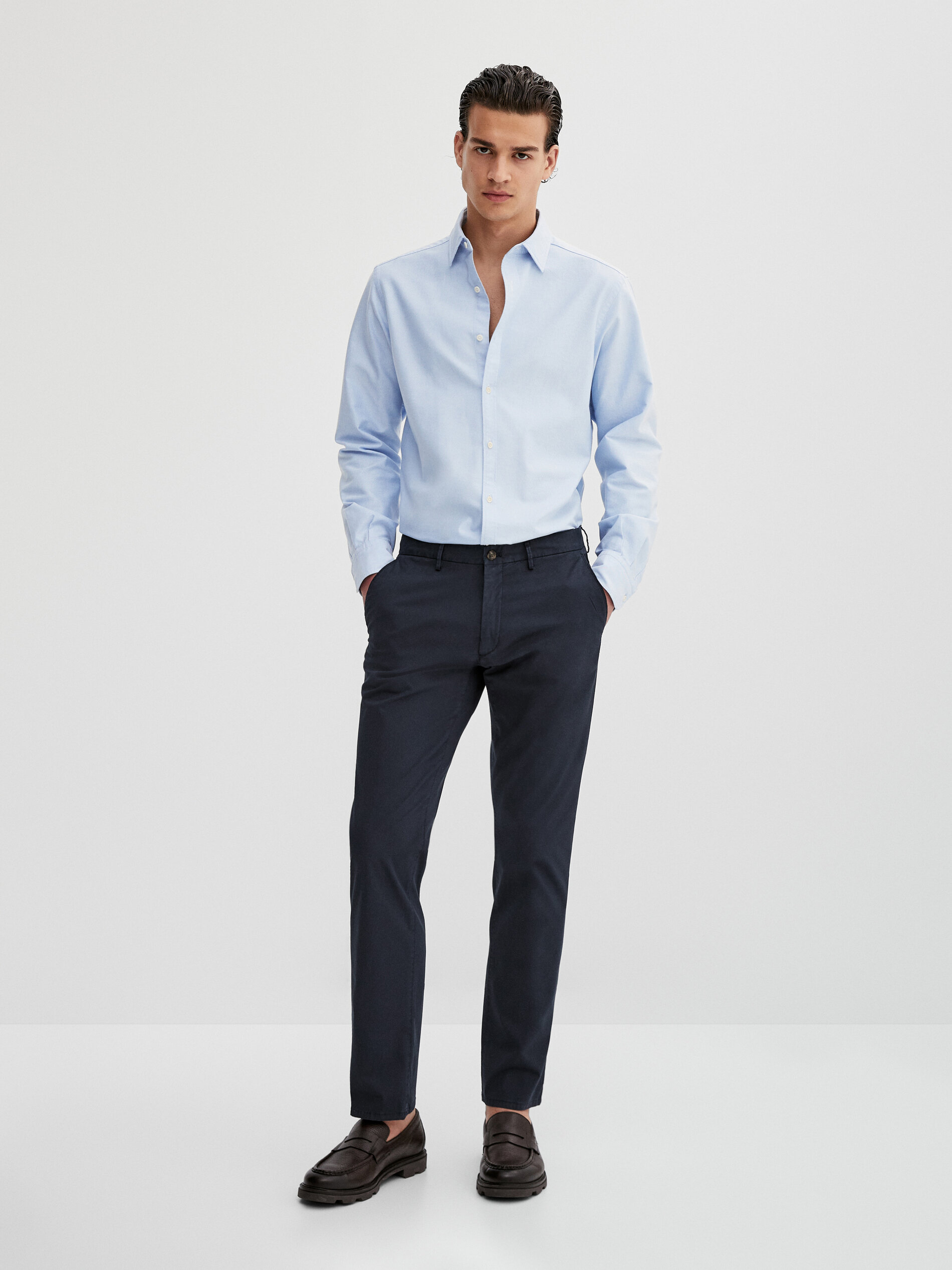 Regular Fit Trousers - Massimo Dutti United Arab Emirates