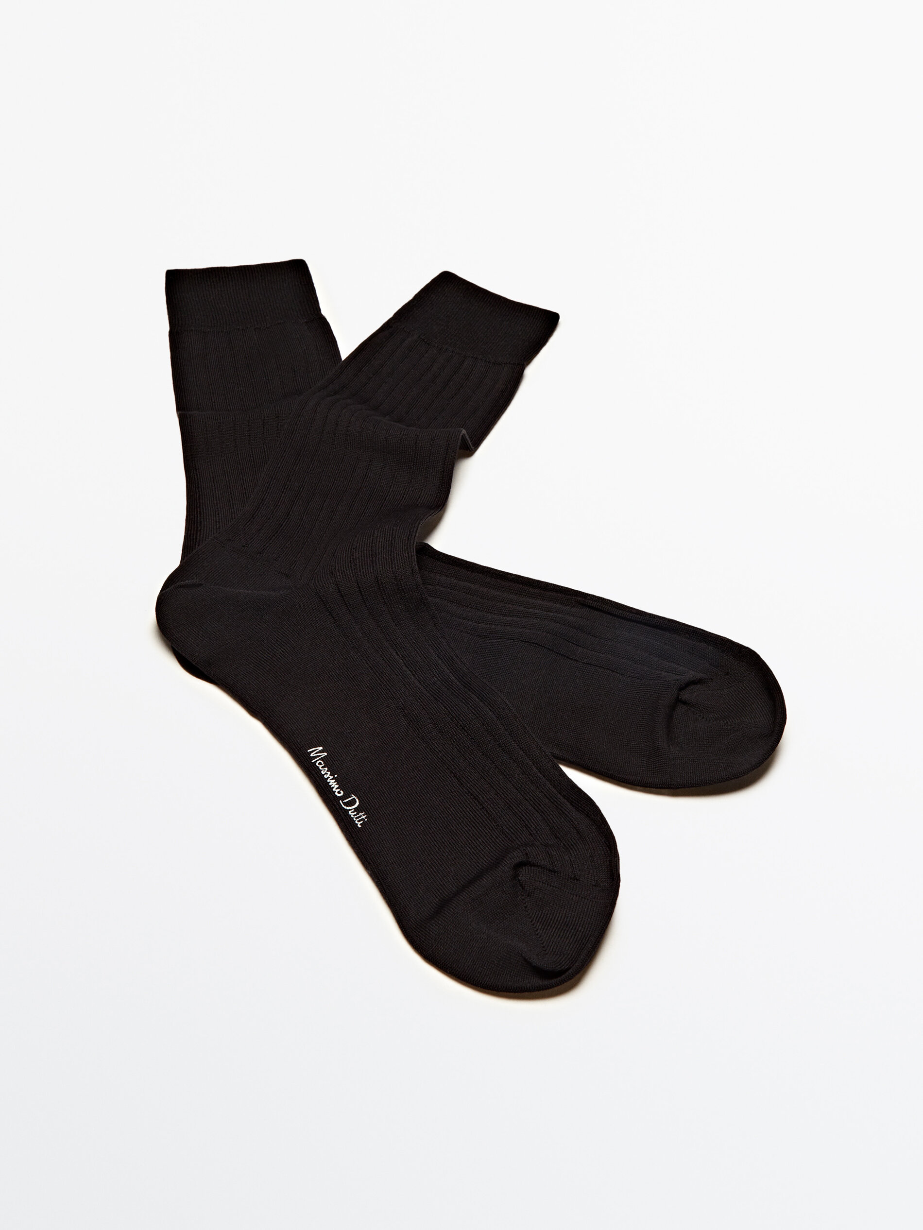 Ribbed Scottish yarn socks - Massimo Dutti India