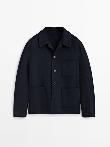 100% wool overshirt jacket - Studio - Massimo Dutti