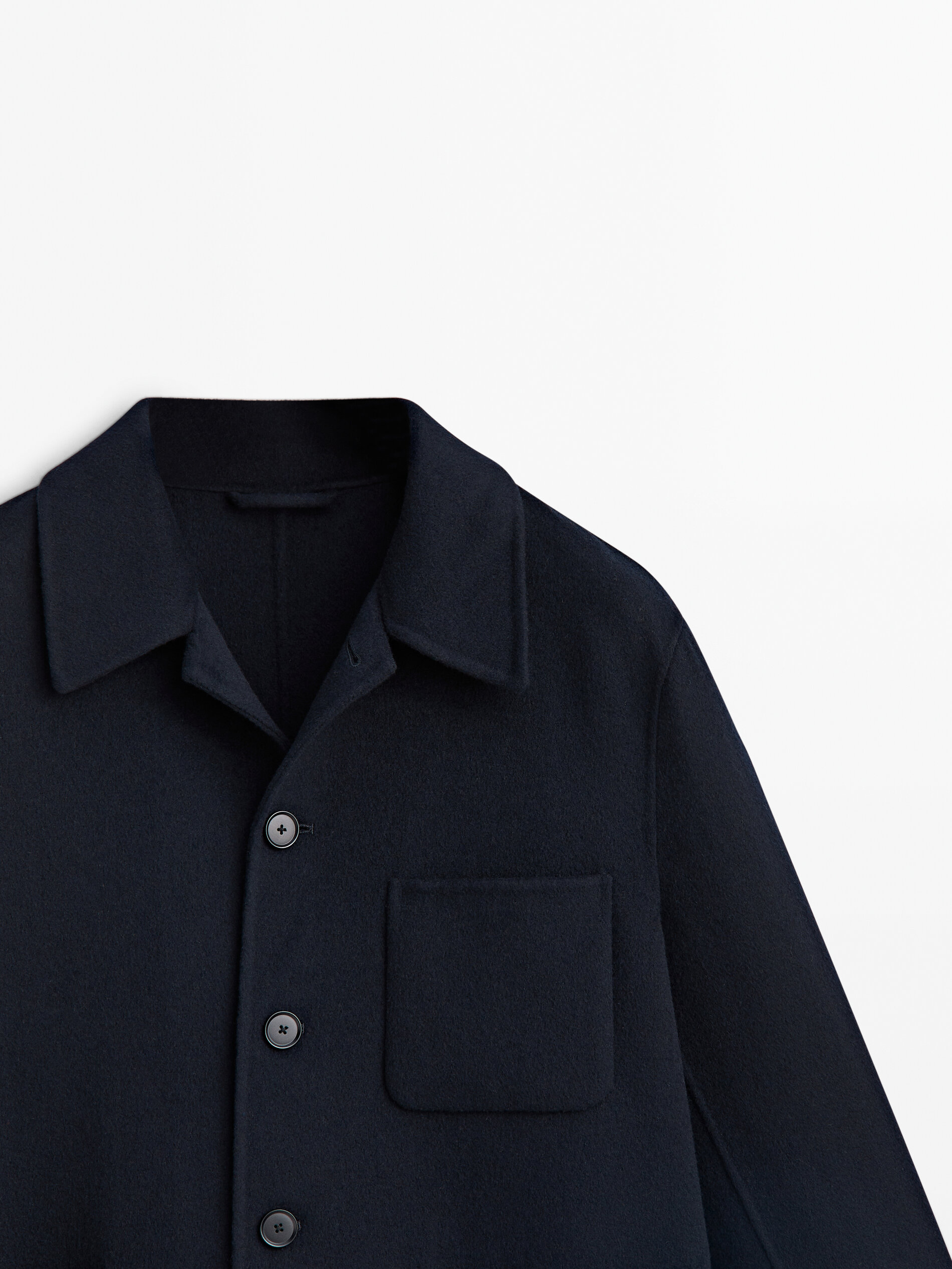 100% wool overshirt jacket - Studio - Massimo Dutti