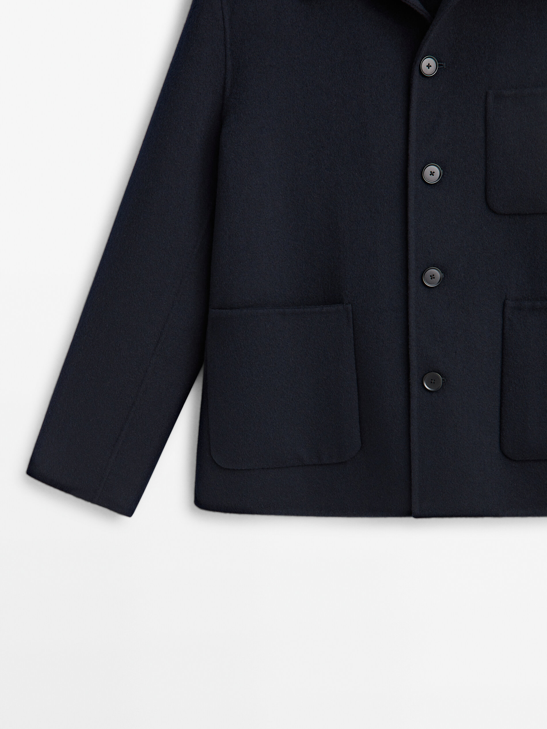 100% wool overshirt jacket - Studio - Massimo Dutti