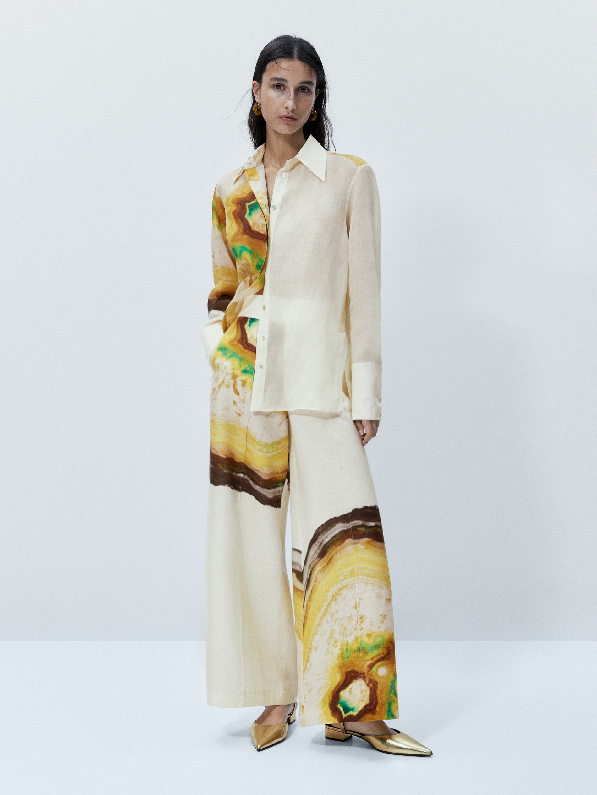 Women's Printed Shirts - Massimo Dutti United Arab Emirates