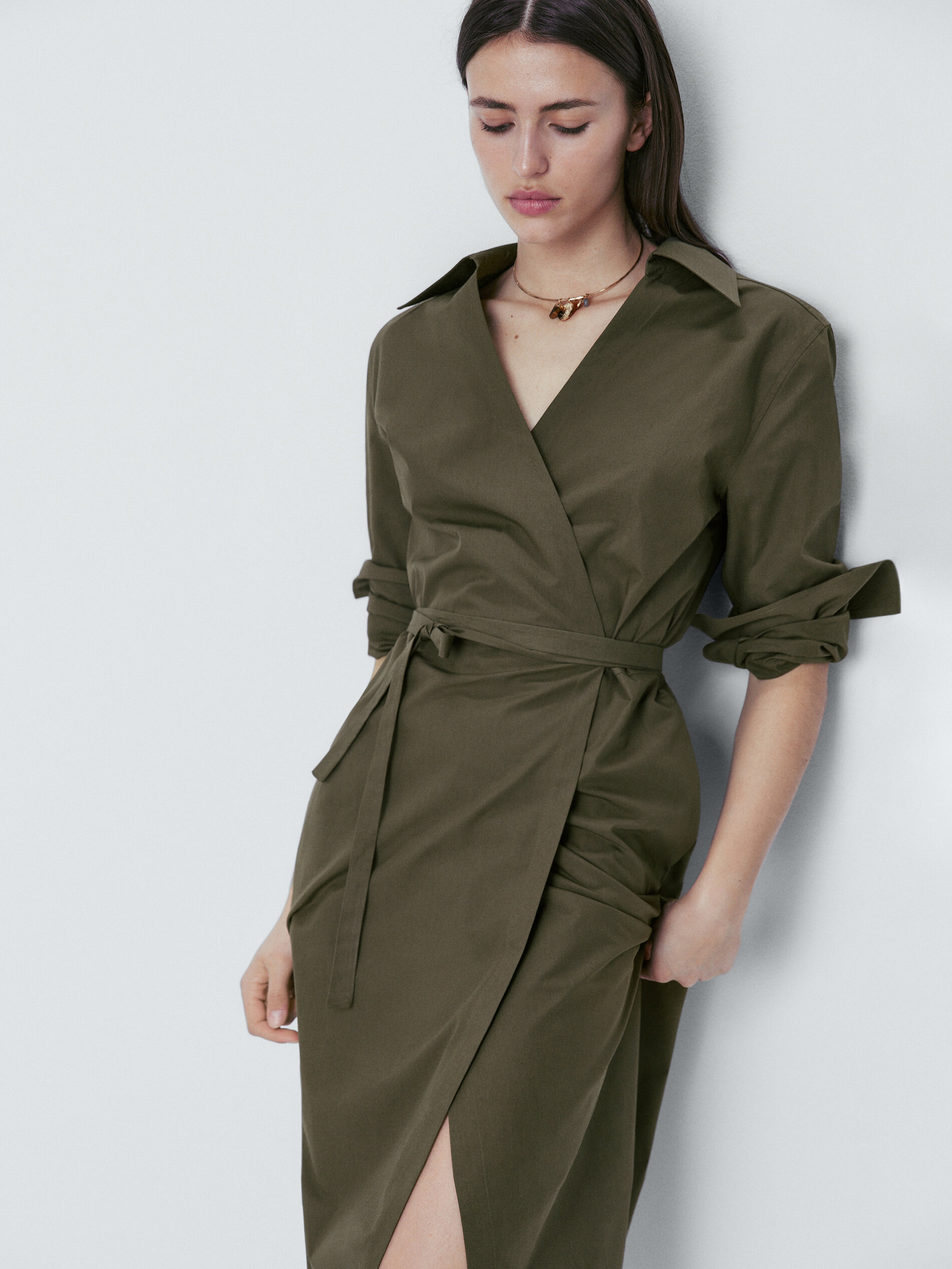 Massimo Dutti Poplin Wrap Dress - Big Apple Buddy