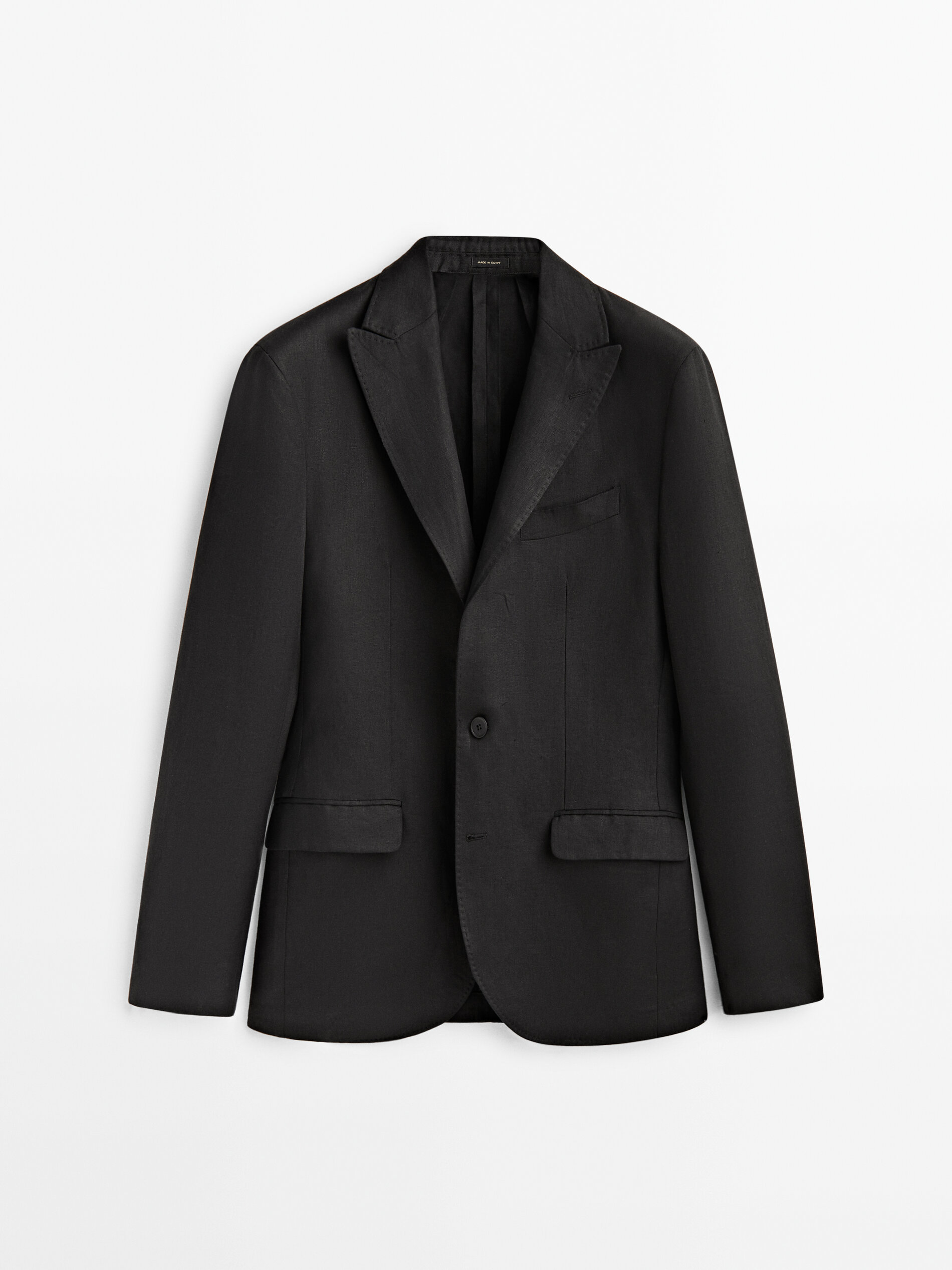 Massimo Dutti Black Linen Suit Blazer - Big Apple Buddy