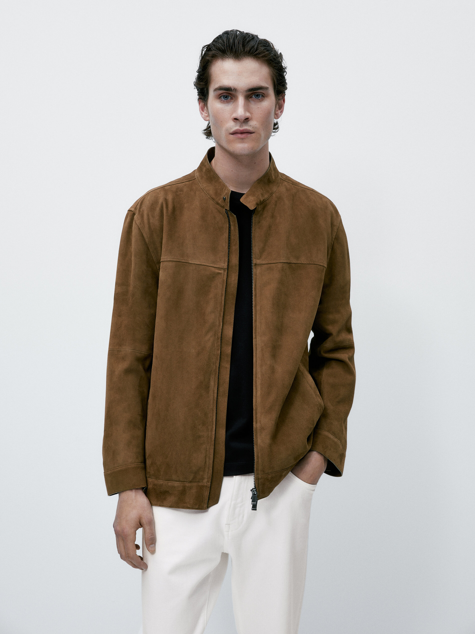 Massimo Dutti Suede Leather Jacket - Big Apple Buddy
