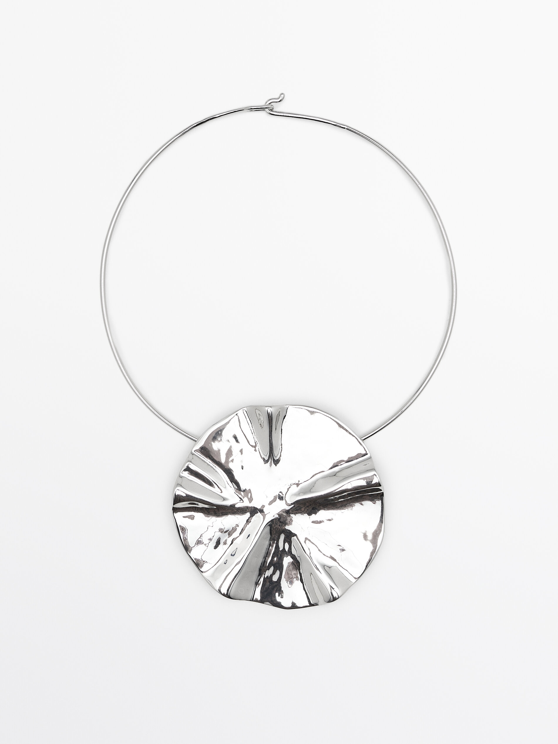 Collar Rígido Detalle Pieza Textura · Plata · Accesorios Massimo Dutti