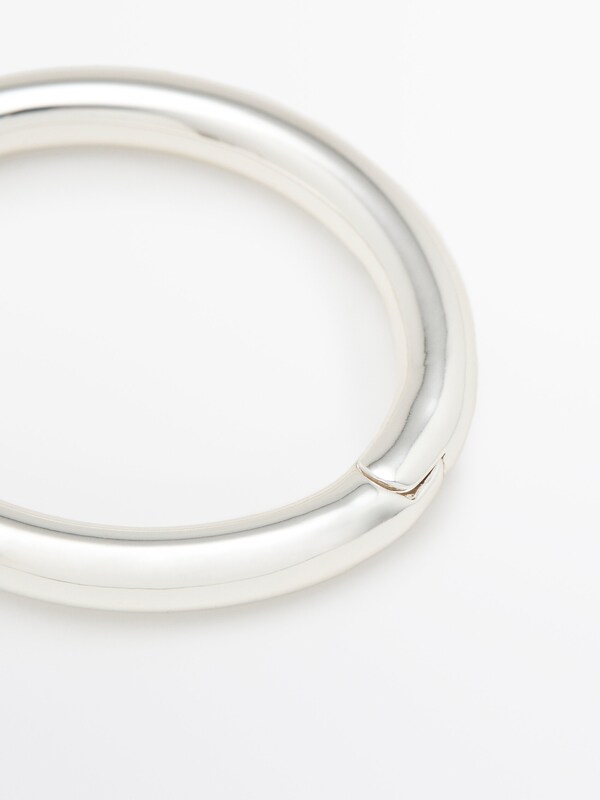 Pulsera Rígida Lisa · Plata · Accesorios Massimo Dutti