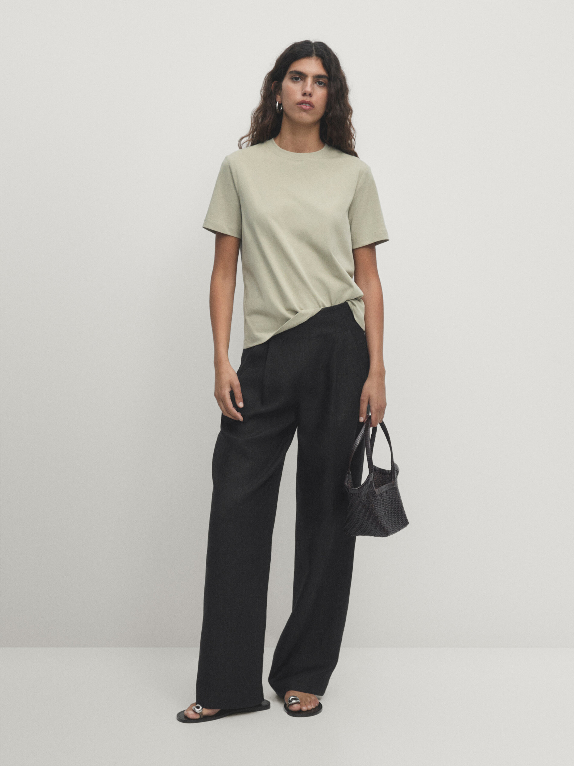 100% linen trousers - Massimo Dutti Ireland