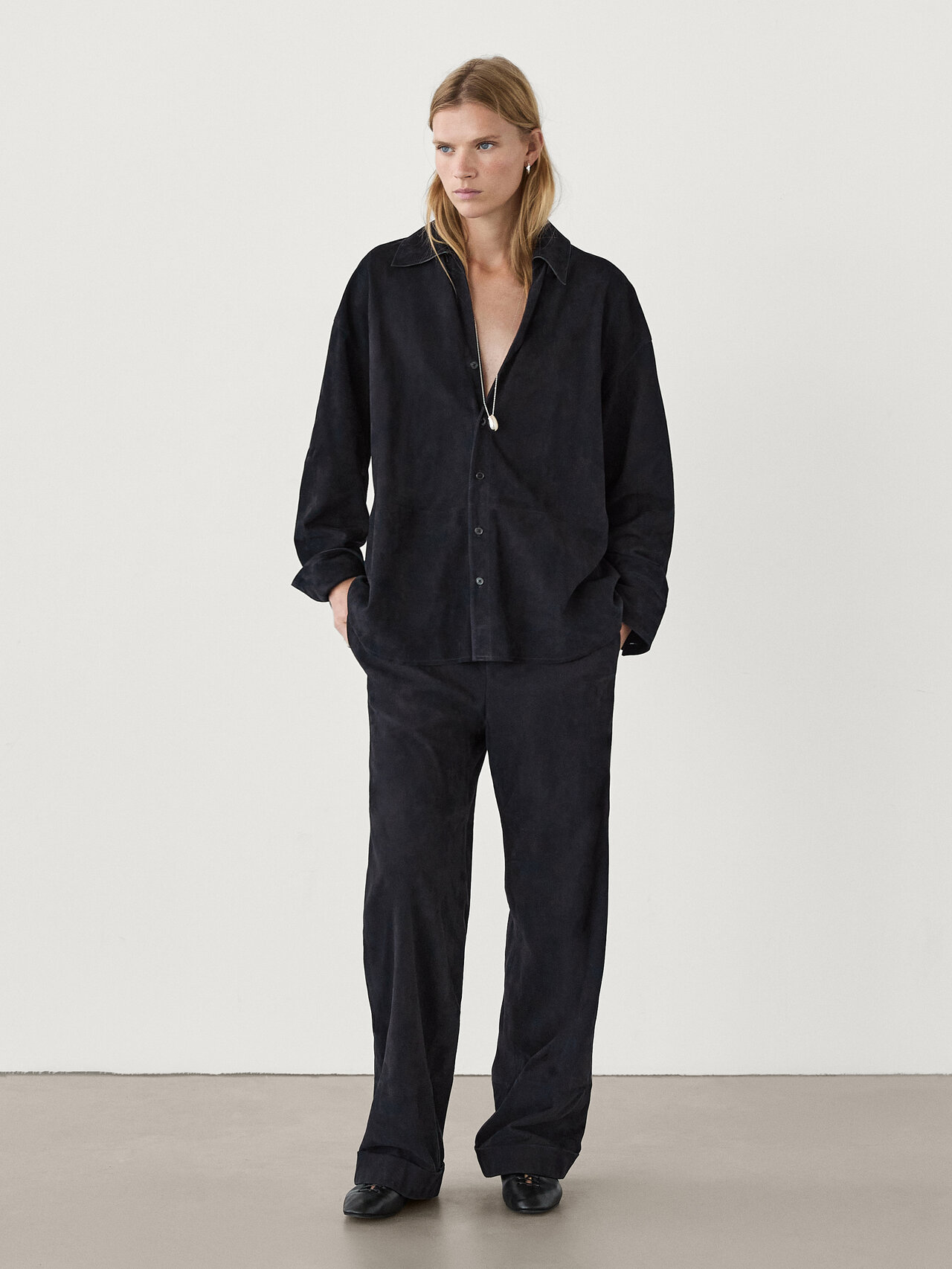 Pantalones tiro recto para mujer