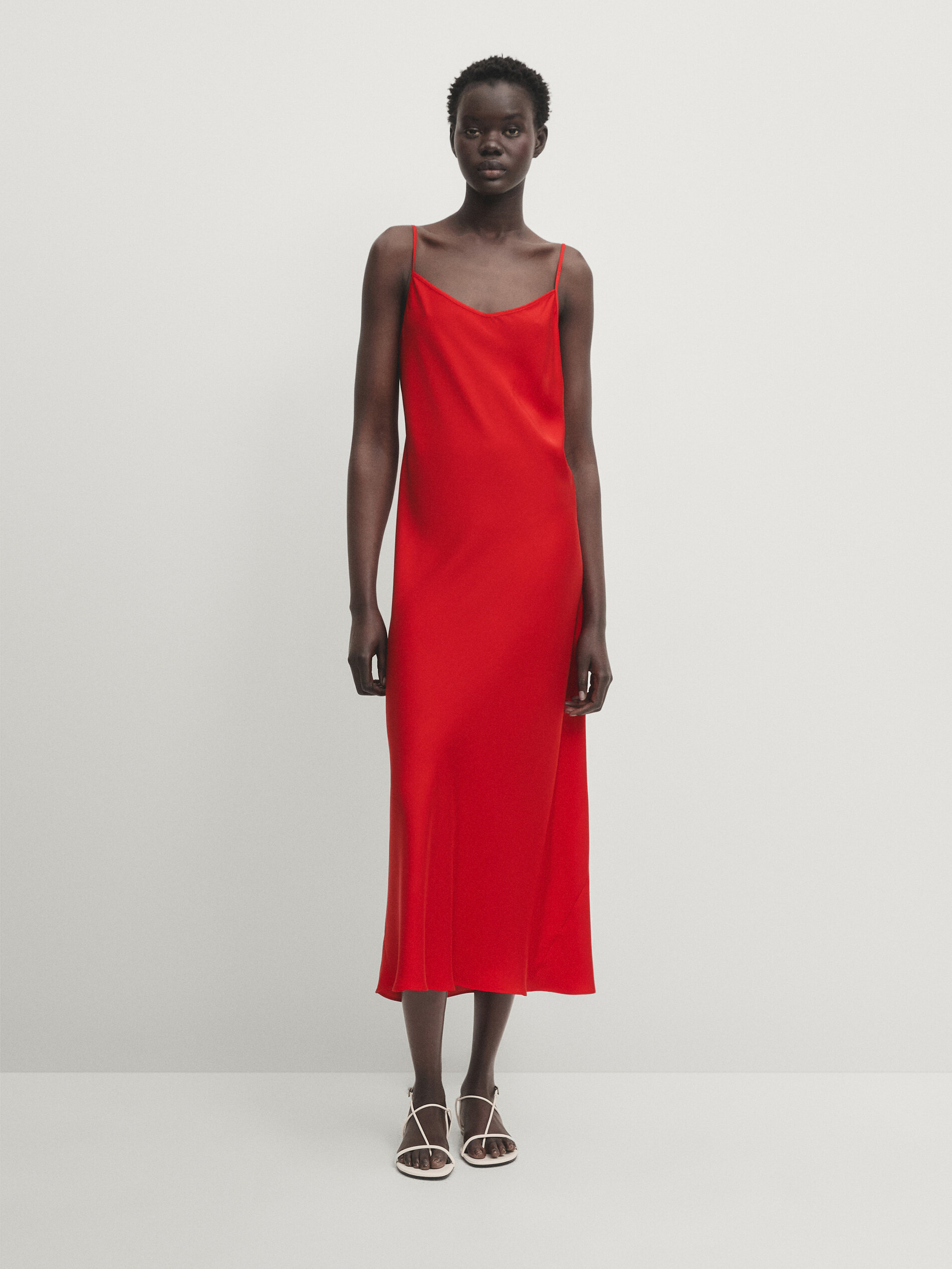 Satin Camisole Midi Dress Red Smart Dresses And Jumpsuits Satin Camisole Midi Dress Red Smart Dresses And Jumpsuits