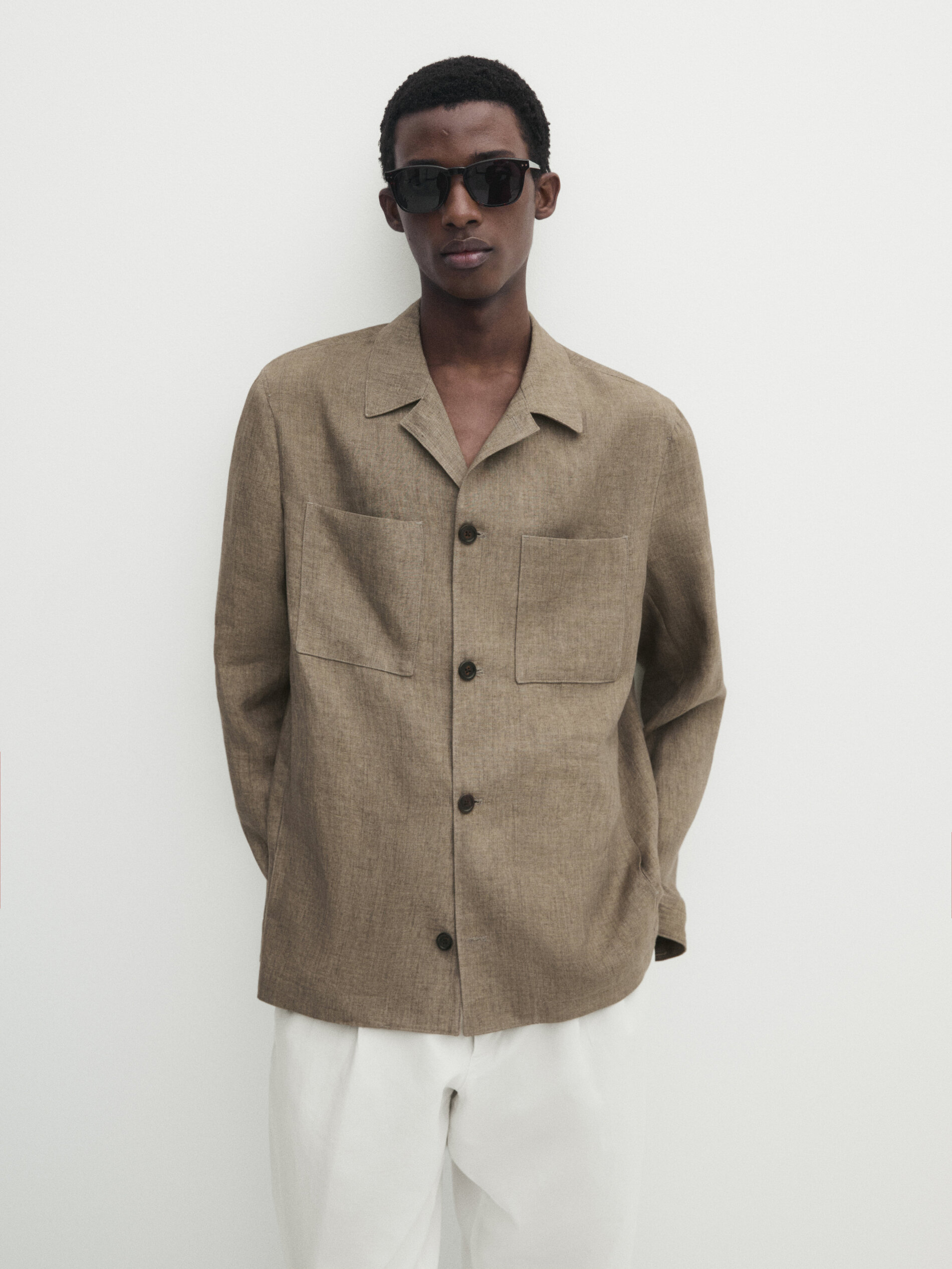 100% linen overshirt