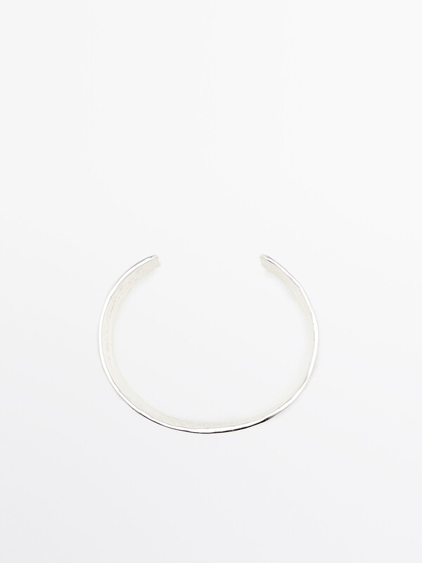 Pulsera Rígida Detalle Textura · Plata · Accesorios Massimo Dutti