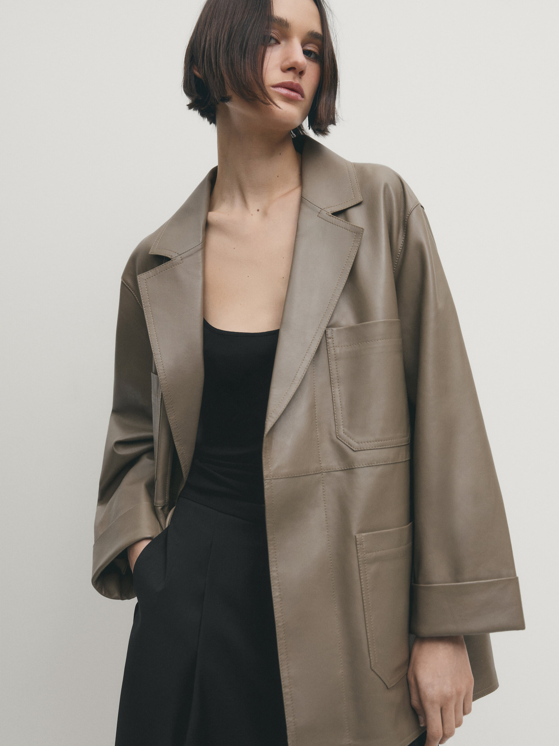 Leather Jackets for Women - Massimo Dutti