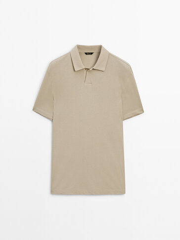 Mens Beige Polo Shirts
