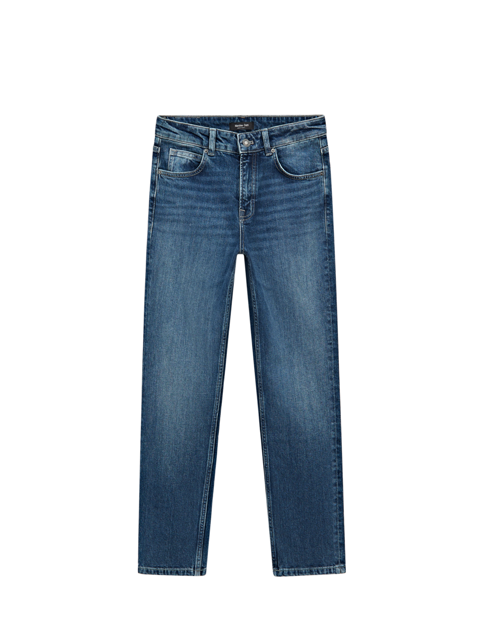 Slim fit mid-rise cropped jeans · Medium Blue · Dressy | Massimo Dutti