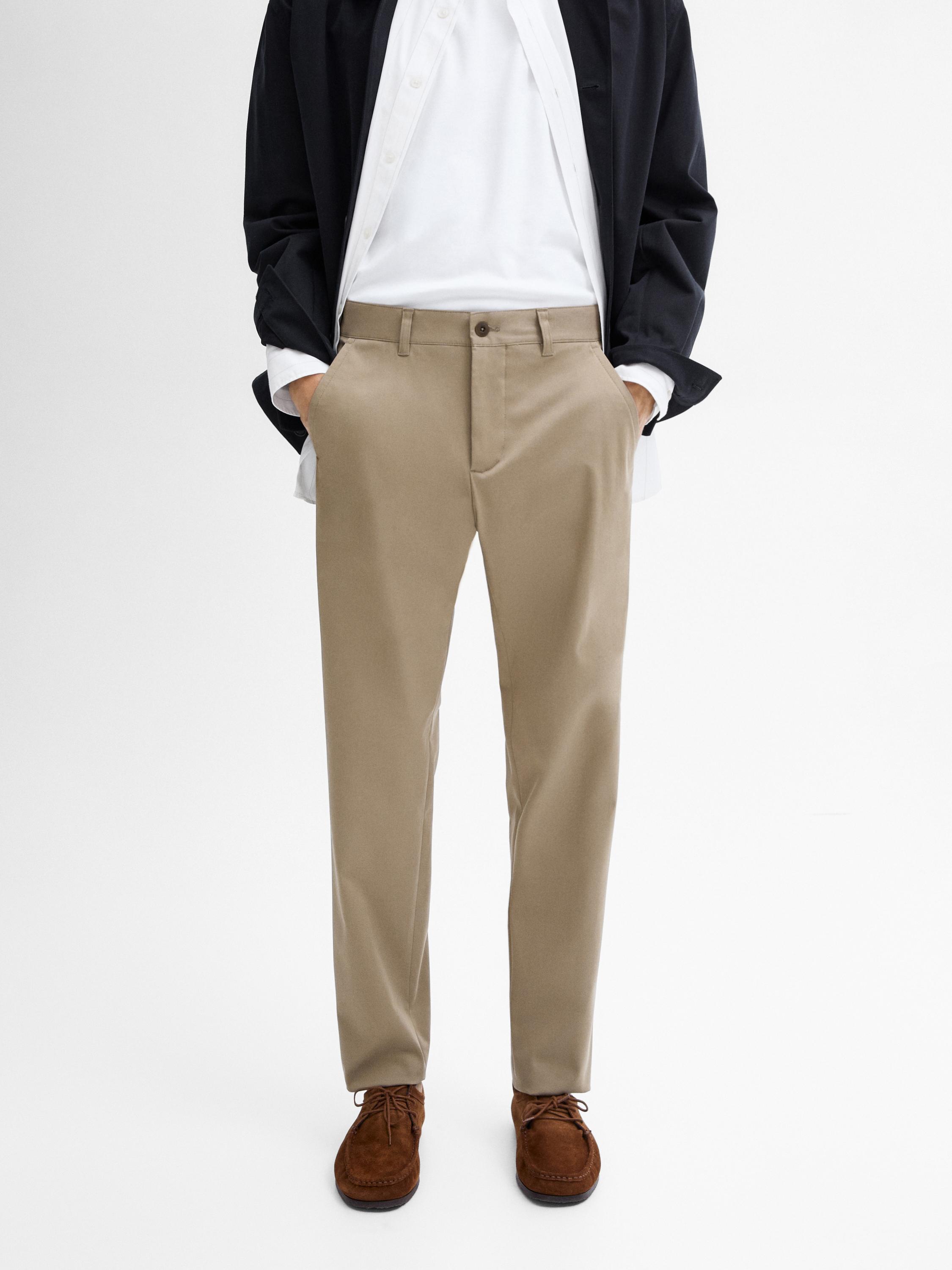 Παντελόνι slim fit με βαμβάκι · Ταμπα, Μπεζ, Ναυτικό Μπλε, Γκρι ...