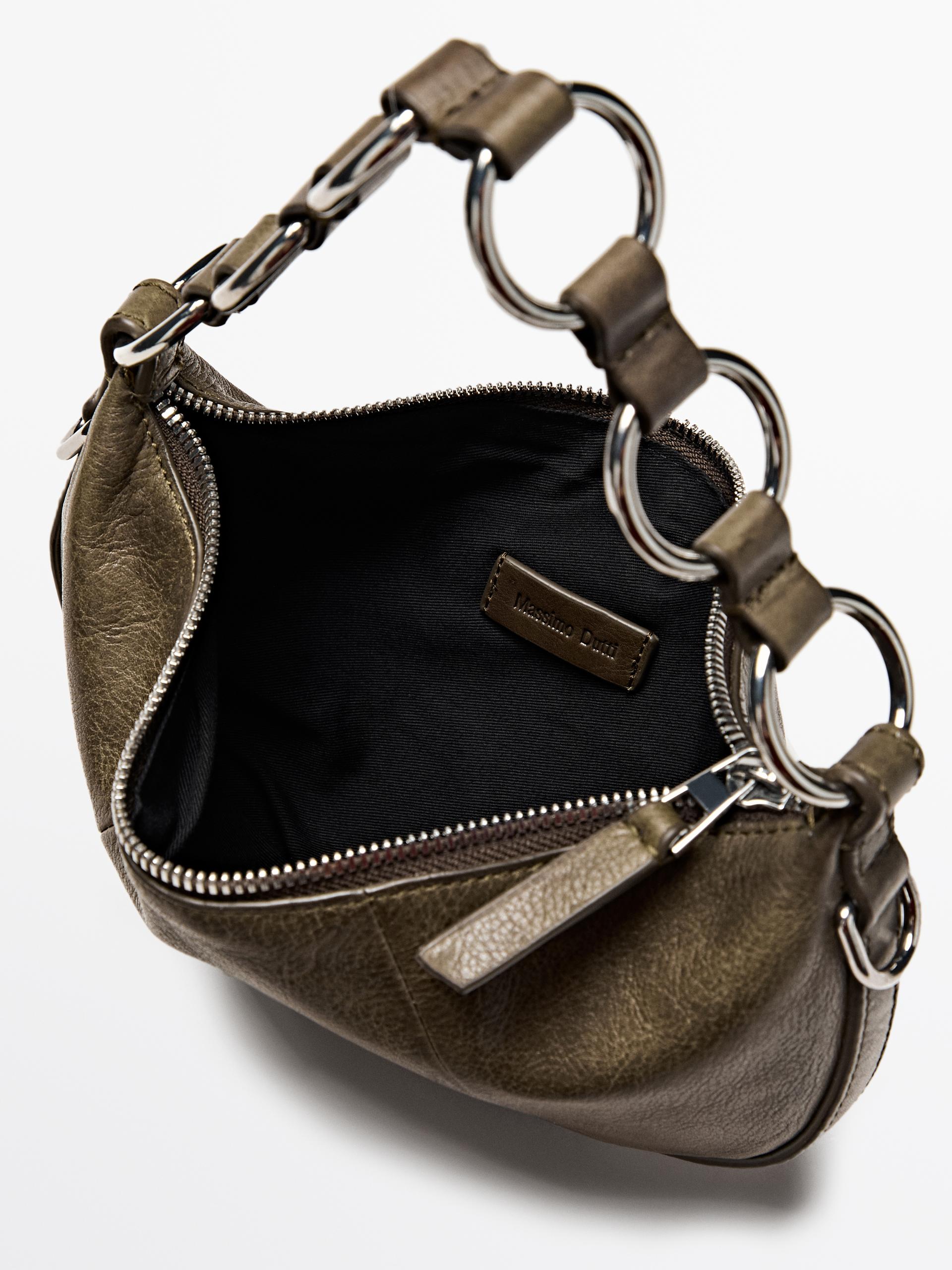 Nappa leather mini bag · Khaki · Bagsâ Andâ Backpacks | Massimo Dutti