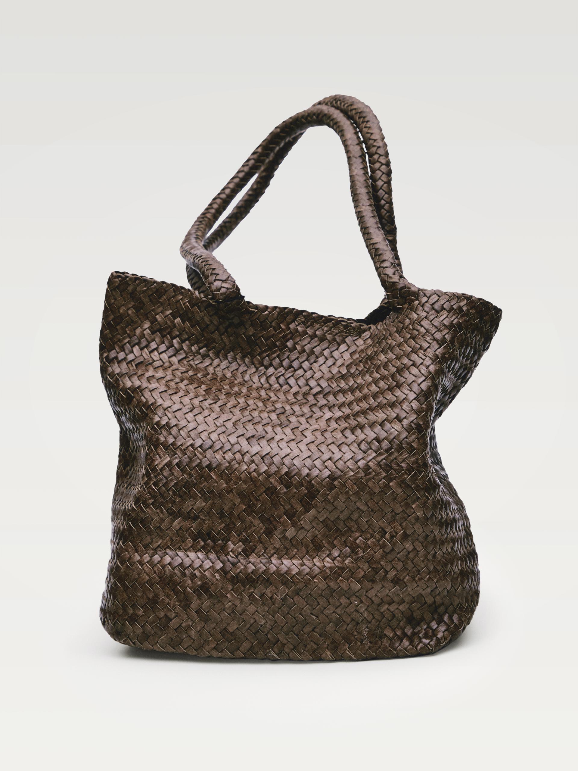 Women's Leather Shopper Bags - Massimo Dutti - US