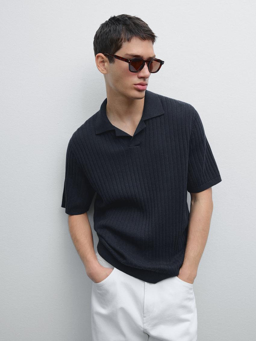 Polos en maille pour homme - Massimo Dutti - FR