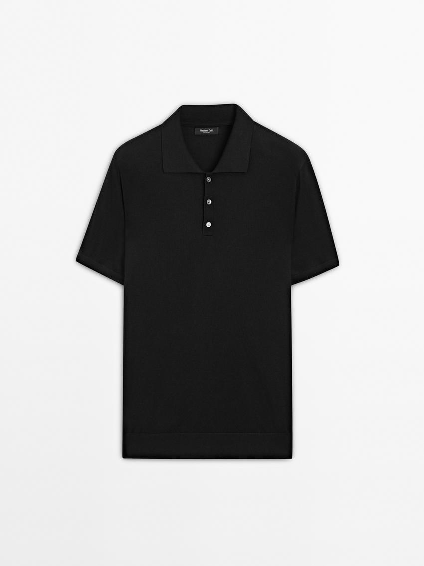 Polos color negro para hombre - Massimo Dutti - PE