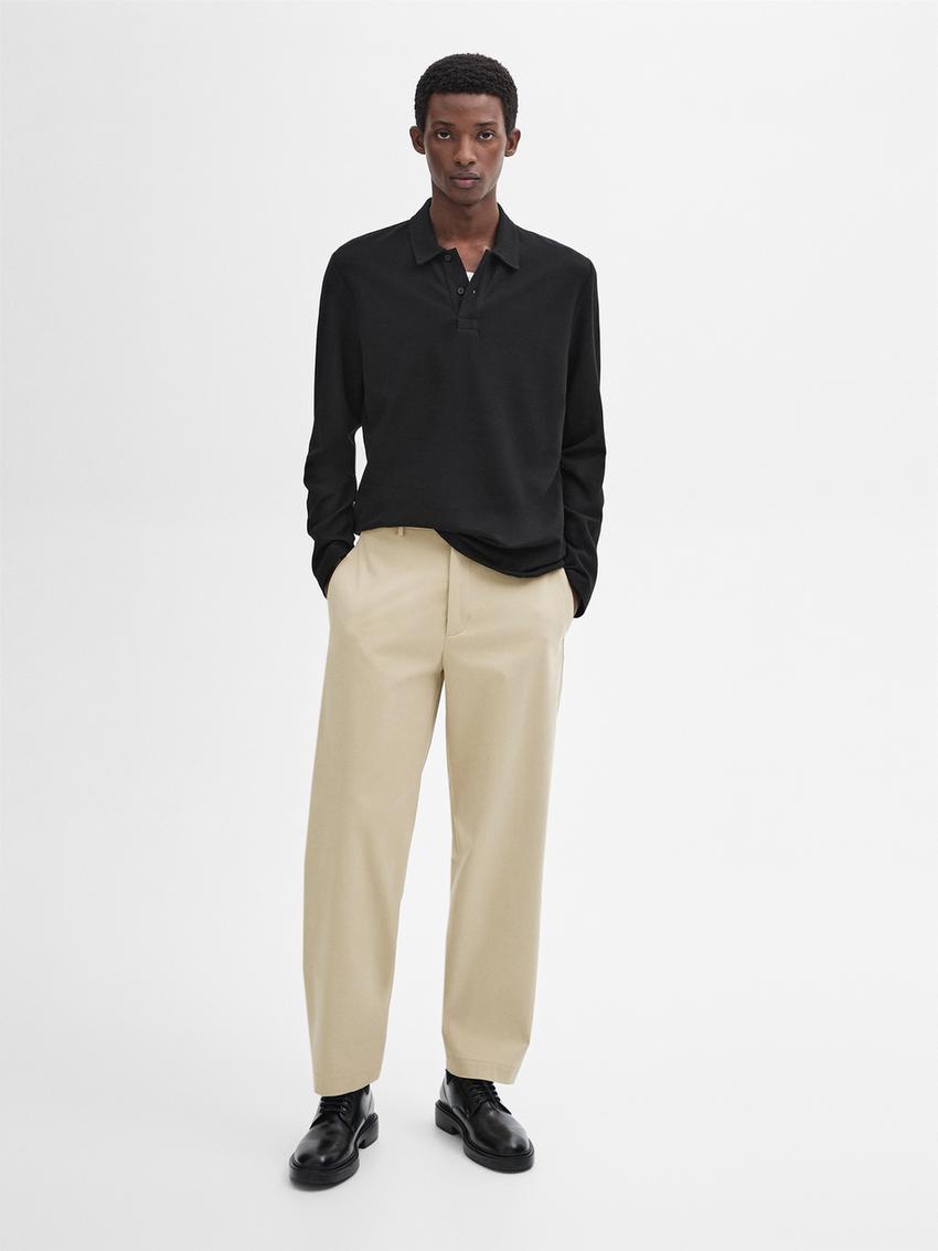 Polos color negro para hombre - Massimo Dutti - PE