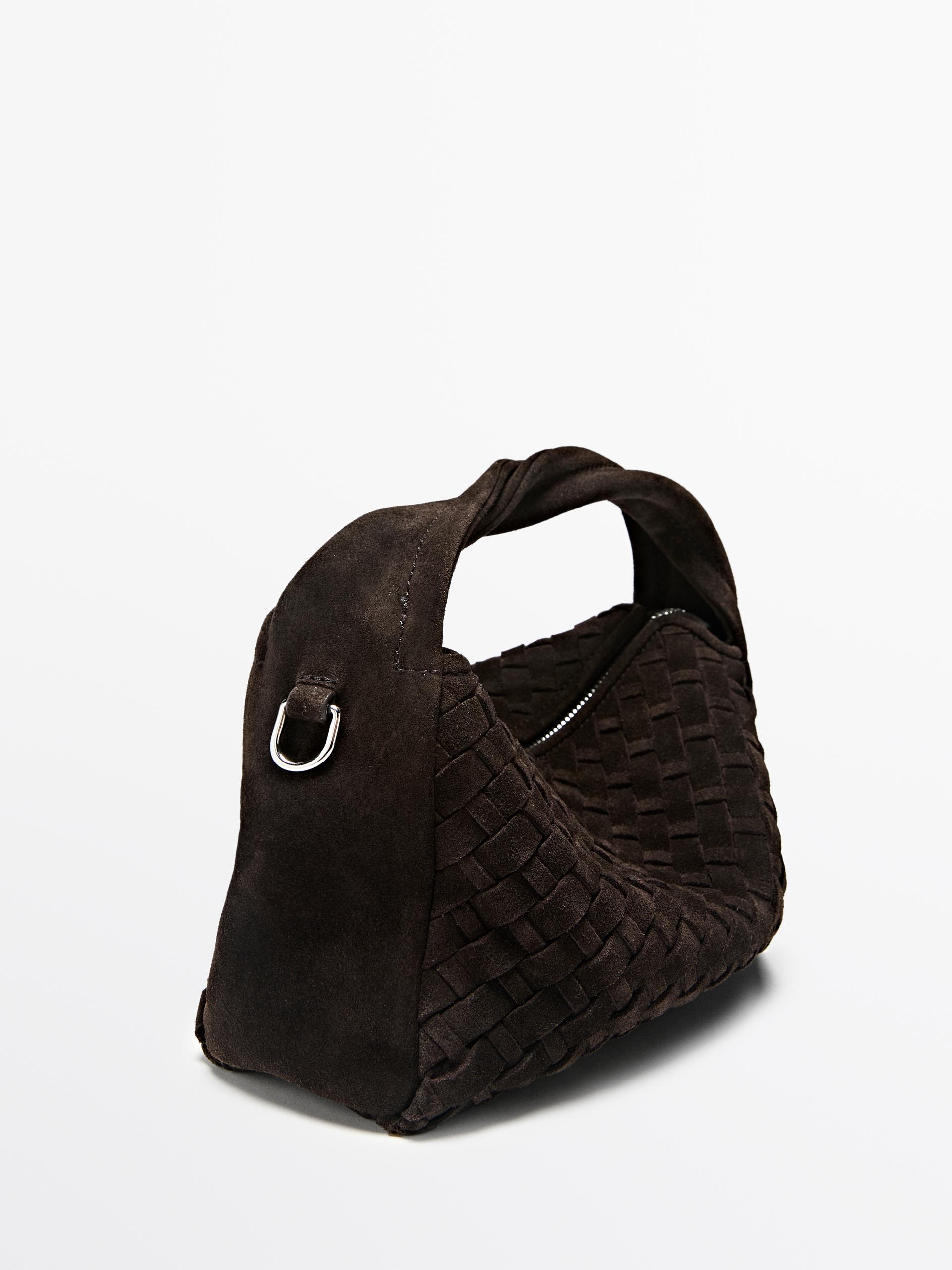 Small braided split leather bag · Brown · Bagsâ Andâ Backpacks ...