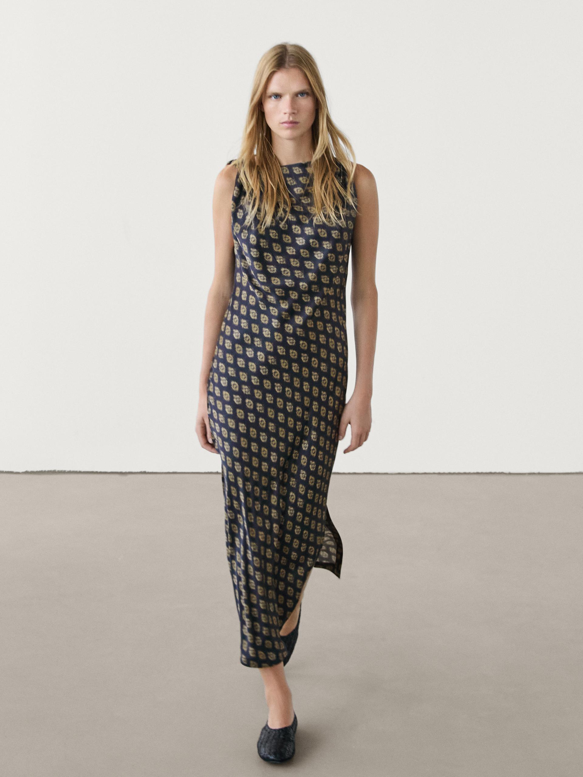 Midi dresses for women - Massimo Dutti
