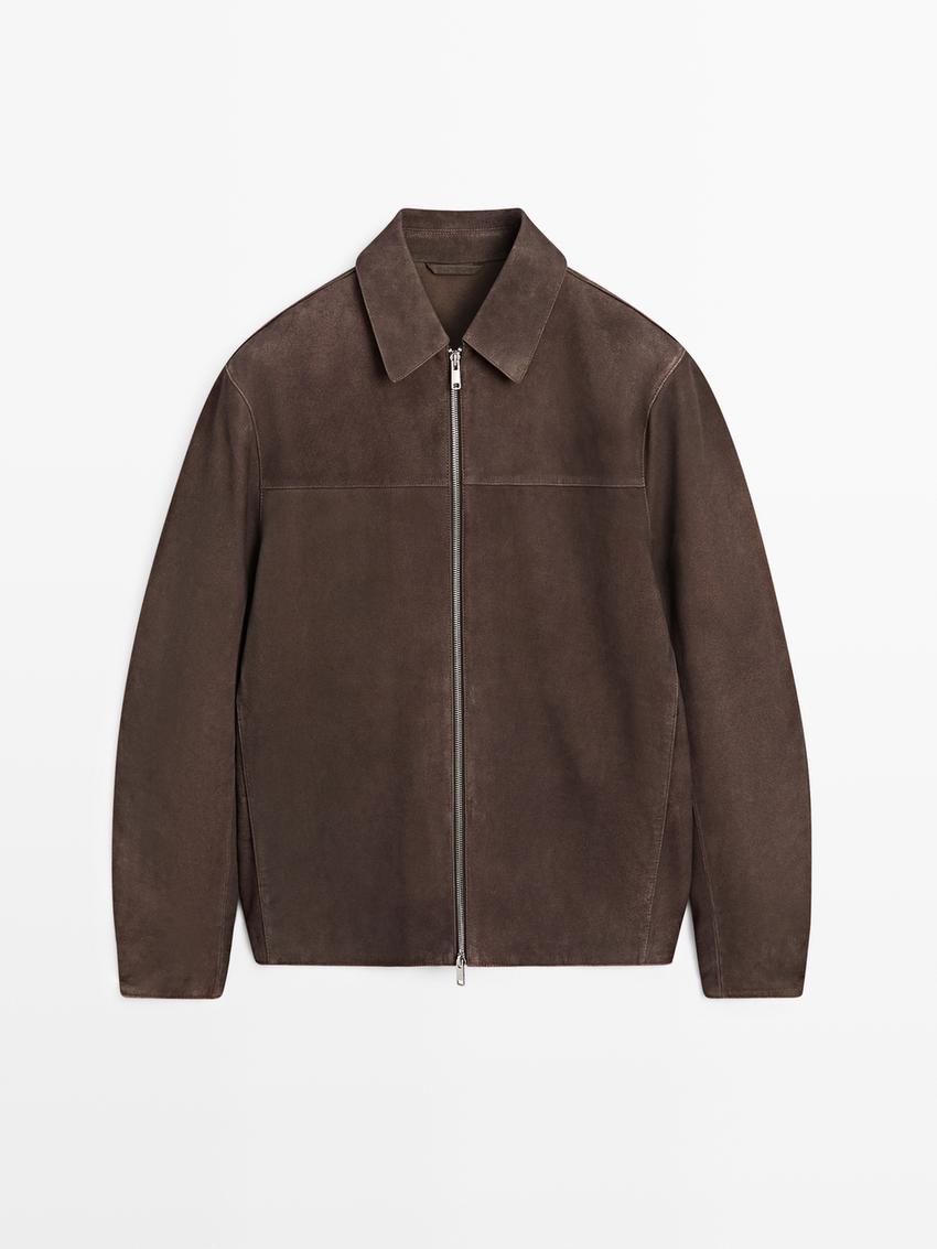 Jaqueta pell ant · Marró · Vestits | Massimo Dutti