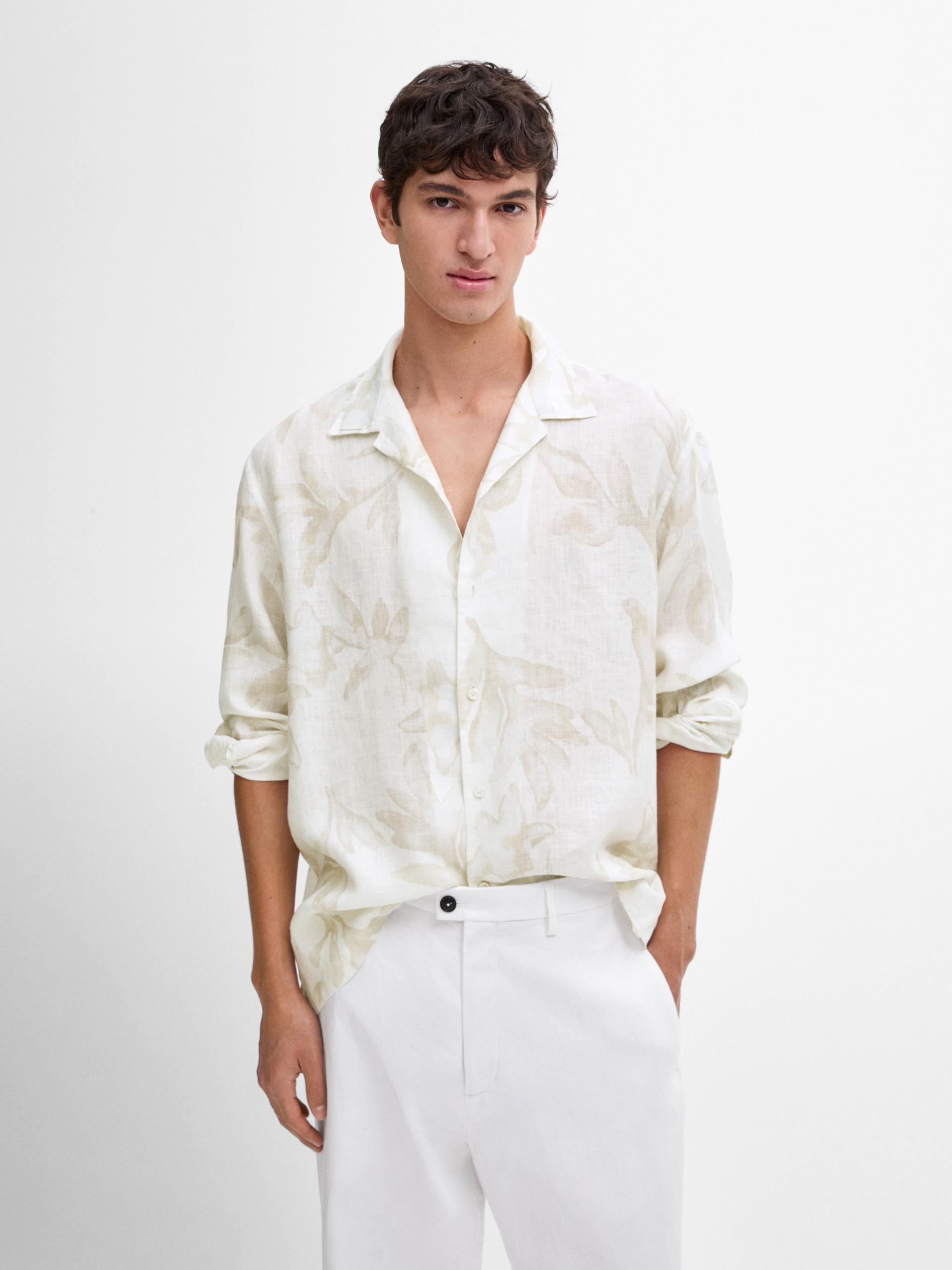 Men's Linen Shirts - Massimo Dutti