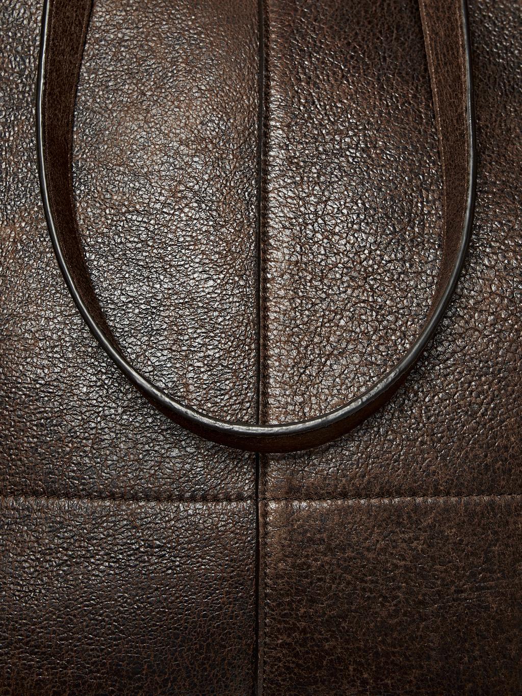 Shopper torba od antilop kože ispucalog izgleda · Smeđa · Sakoi ...