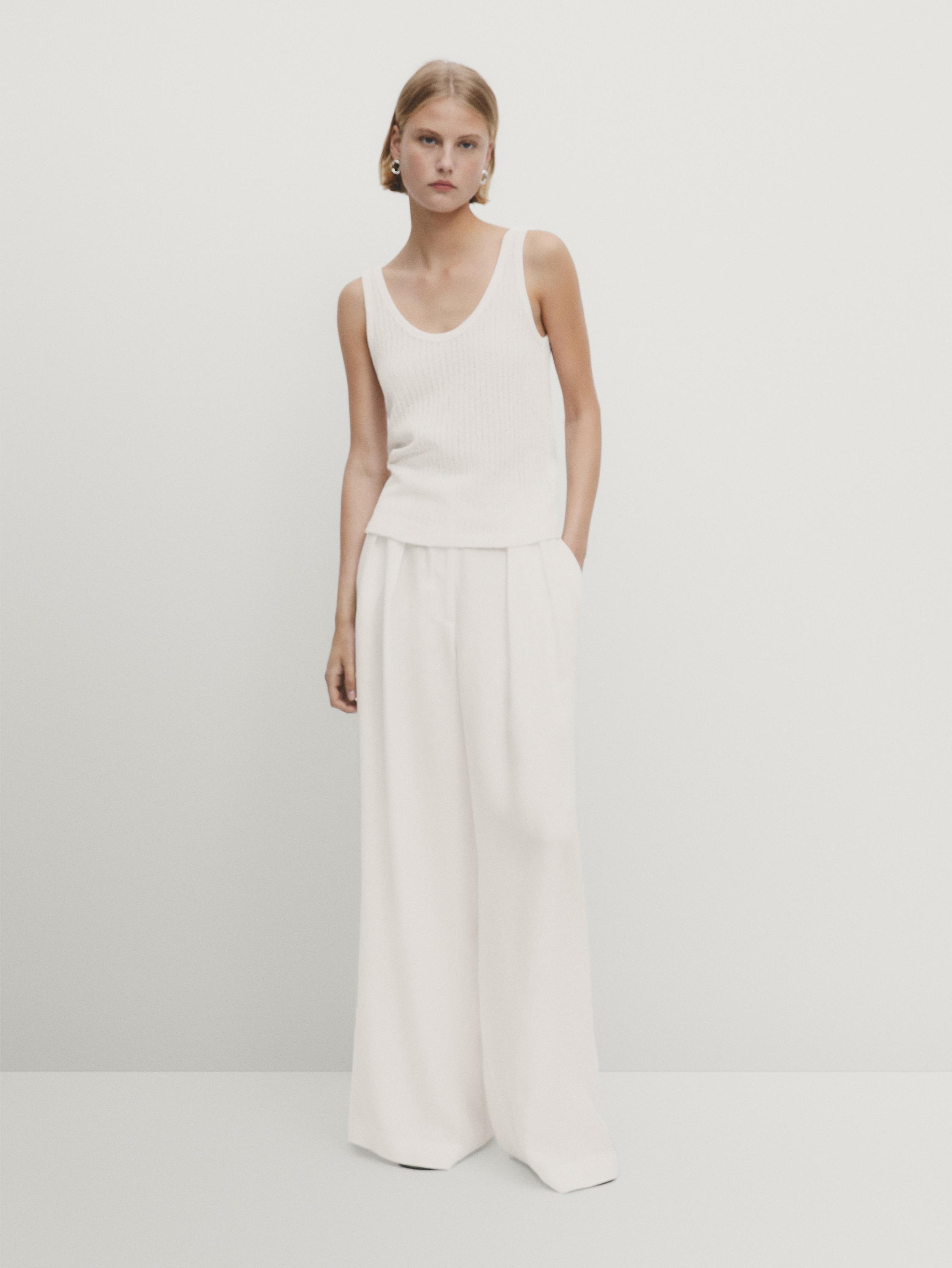 Ženske bele majice - Massimo Dutti