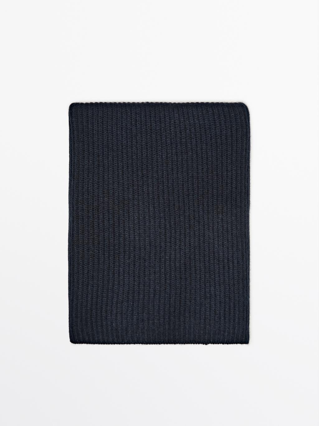 Bufanda canalé 100% cashmere · Azul Marino, Kaki Oscuro, Marrón, Negro, Marengo · Bufandas ...