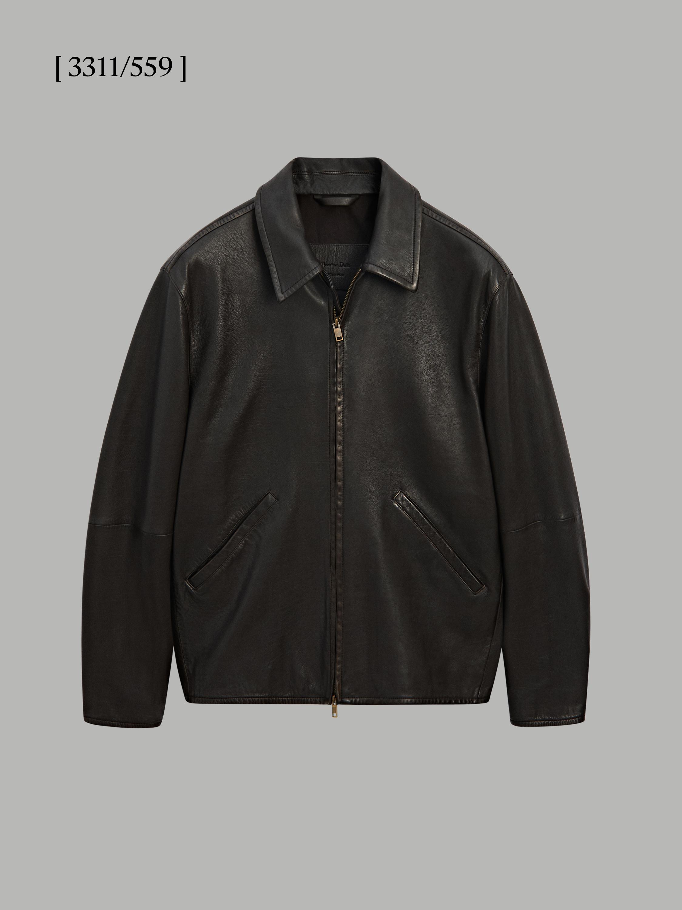 Men's Leather Jackets - Massimo Dutti - AE