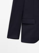 Americana Traje Micro Espiga 100 Lana Azul Marino Vestir Massimo Americana Traje Micro Espiga 100 Lana Azul Marino Vestir Massimo