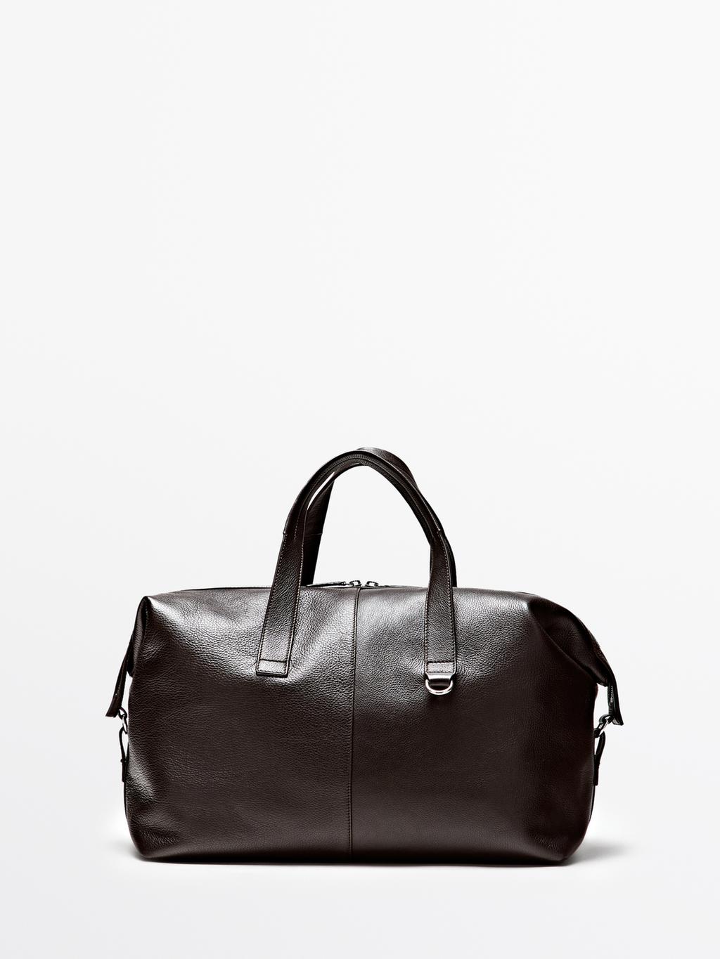 Nappa leather duffle bag · Brown · Bagsâ Andâ Backpacks | Massimo Dutti