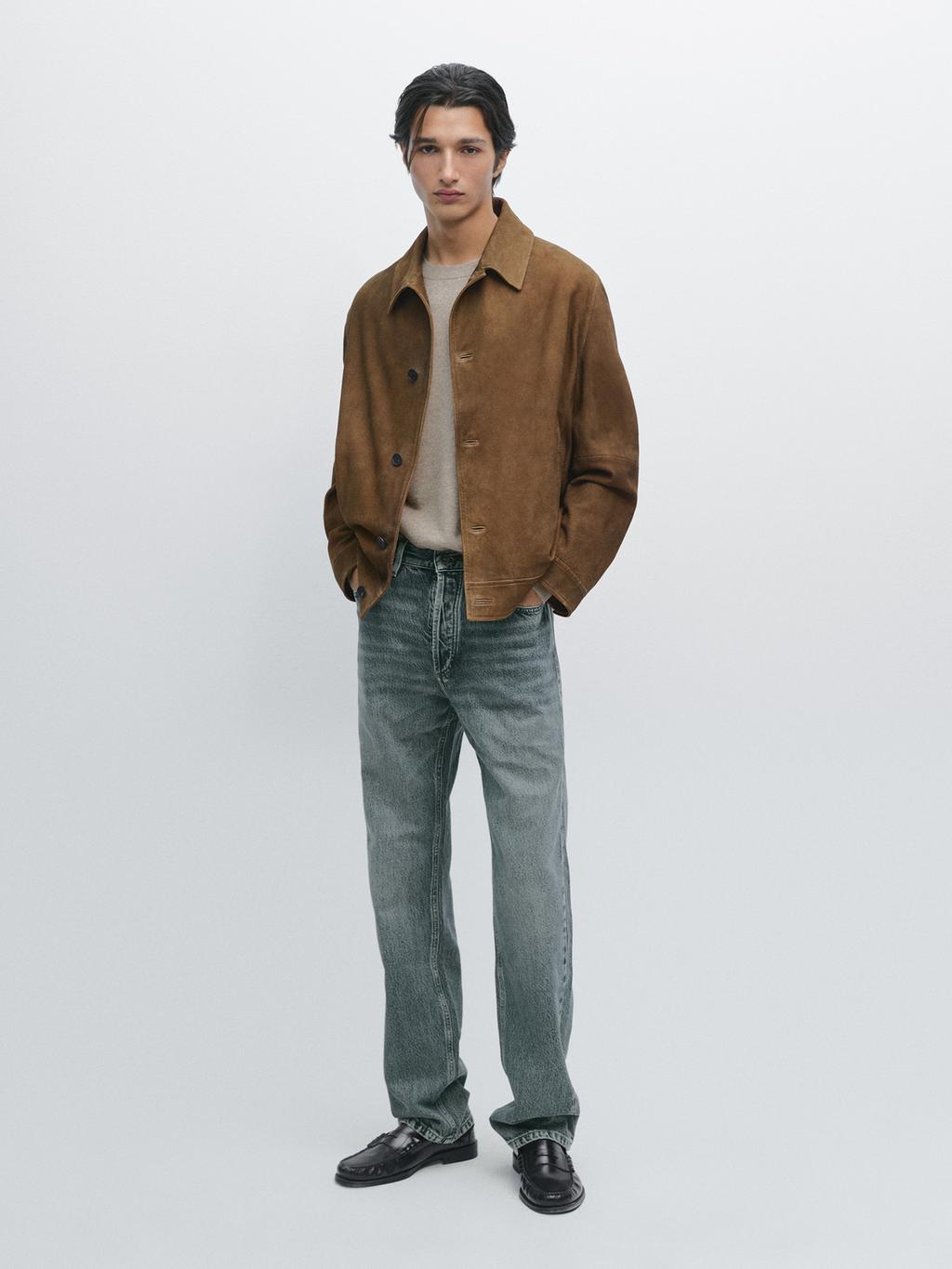 Men's Leather Jackets - Massimo Dutti - IN