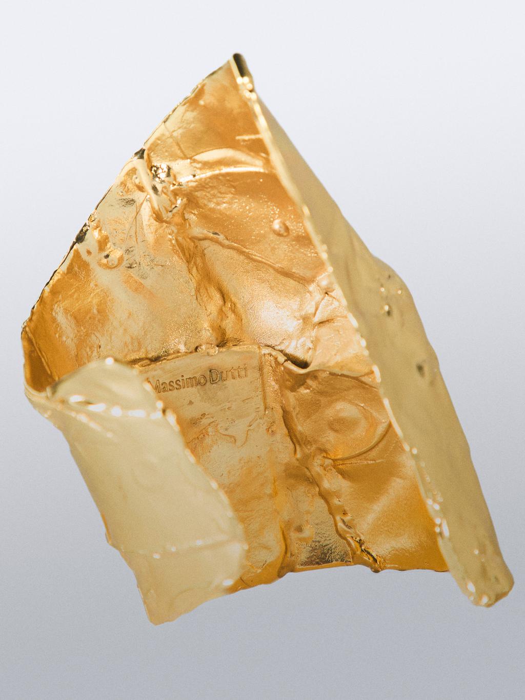 Irregular molded cuff · Golden, Silver · Jewelry | Massimo Dutti