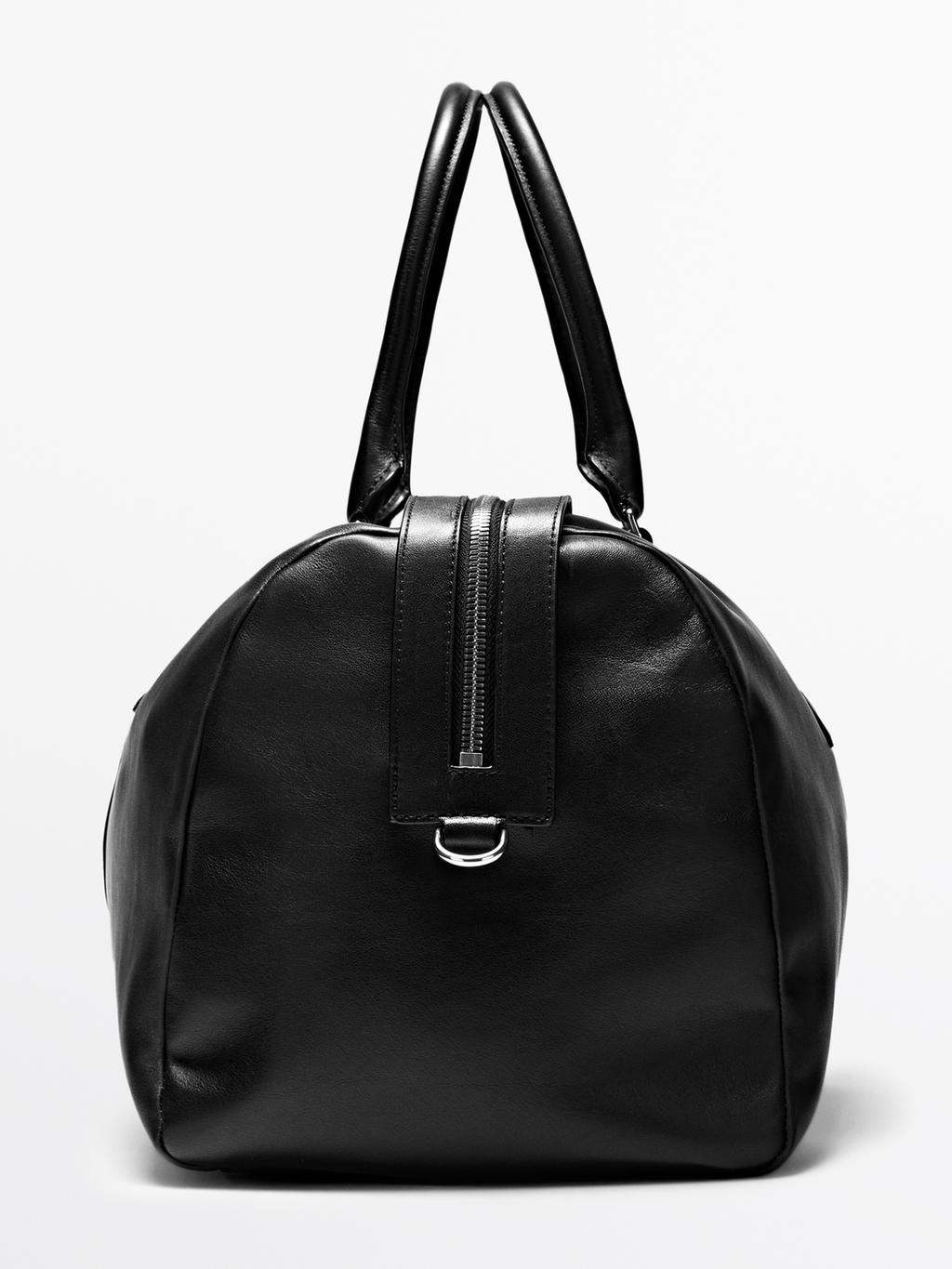 Nappa leather travel bag · Black · Bagsâ Andâ Backpacks | Massimo Dutti