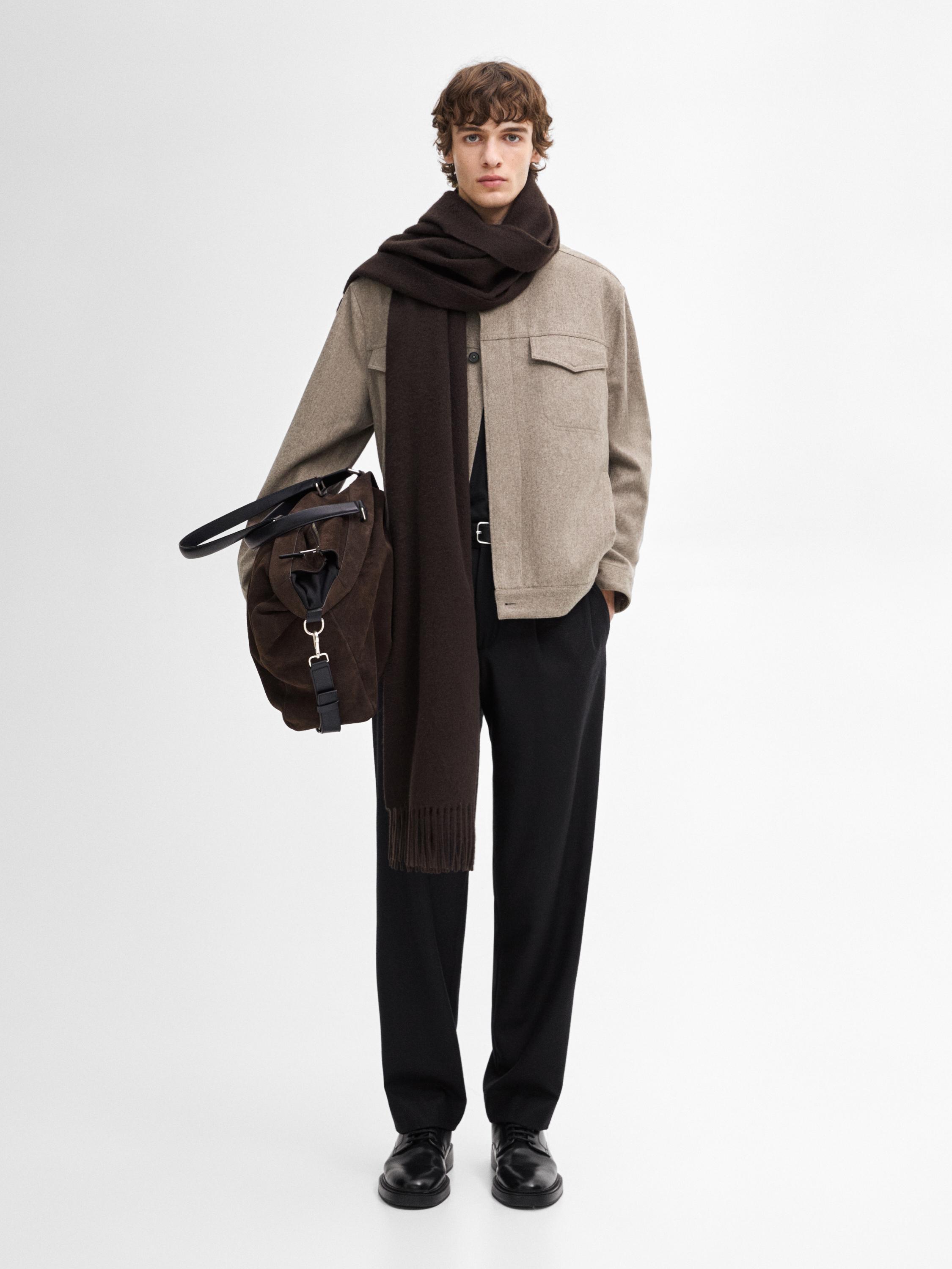 Jacke Taschen Wollmischgewebe · Grau Meliert · Abendgarderobe | Massimo ...