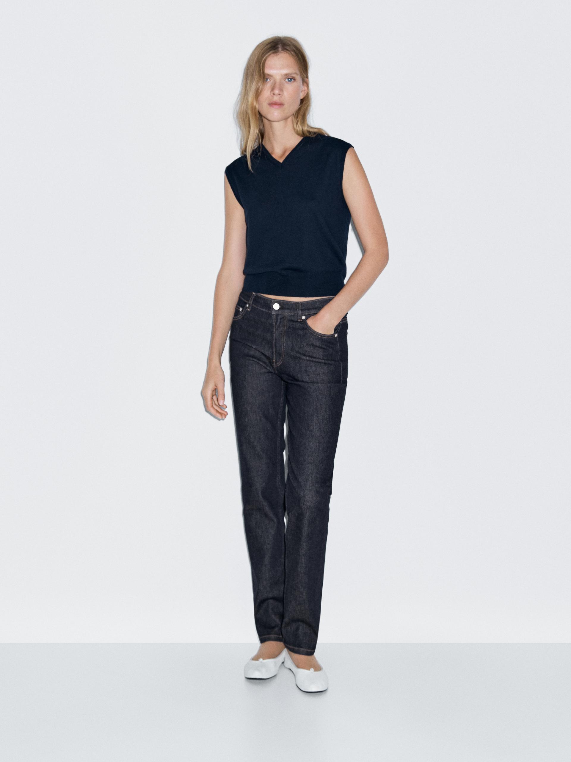 Vaqueros rectos de mujer - Massimo Dutti - ES