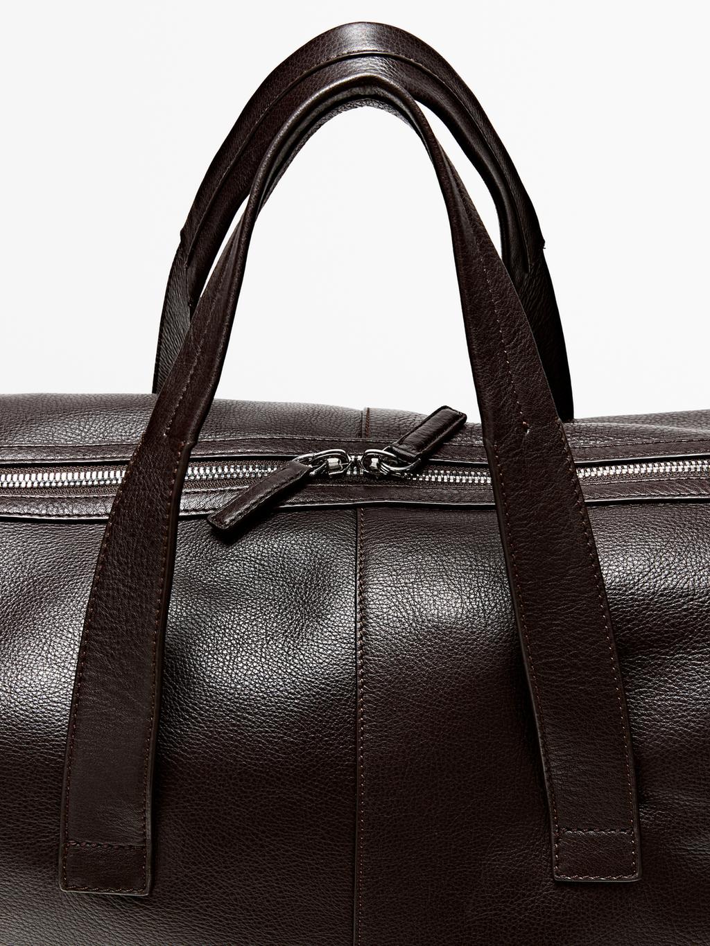 Nappa leather duffle bag · Brown · Bagsâ Andâ Backpacks | Massimo Dutti