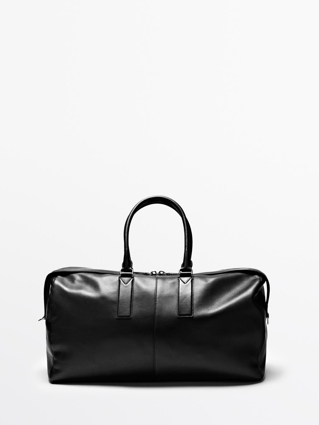 Nappa leather travel bag · Black · Bagsâ Andâ Backpacks | Massimo Dutti