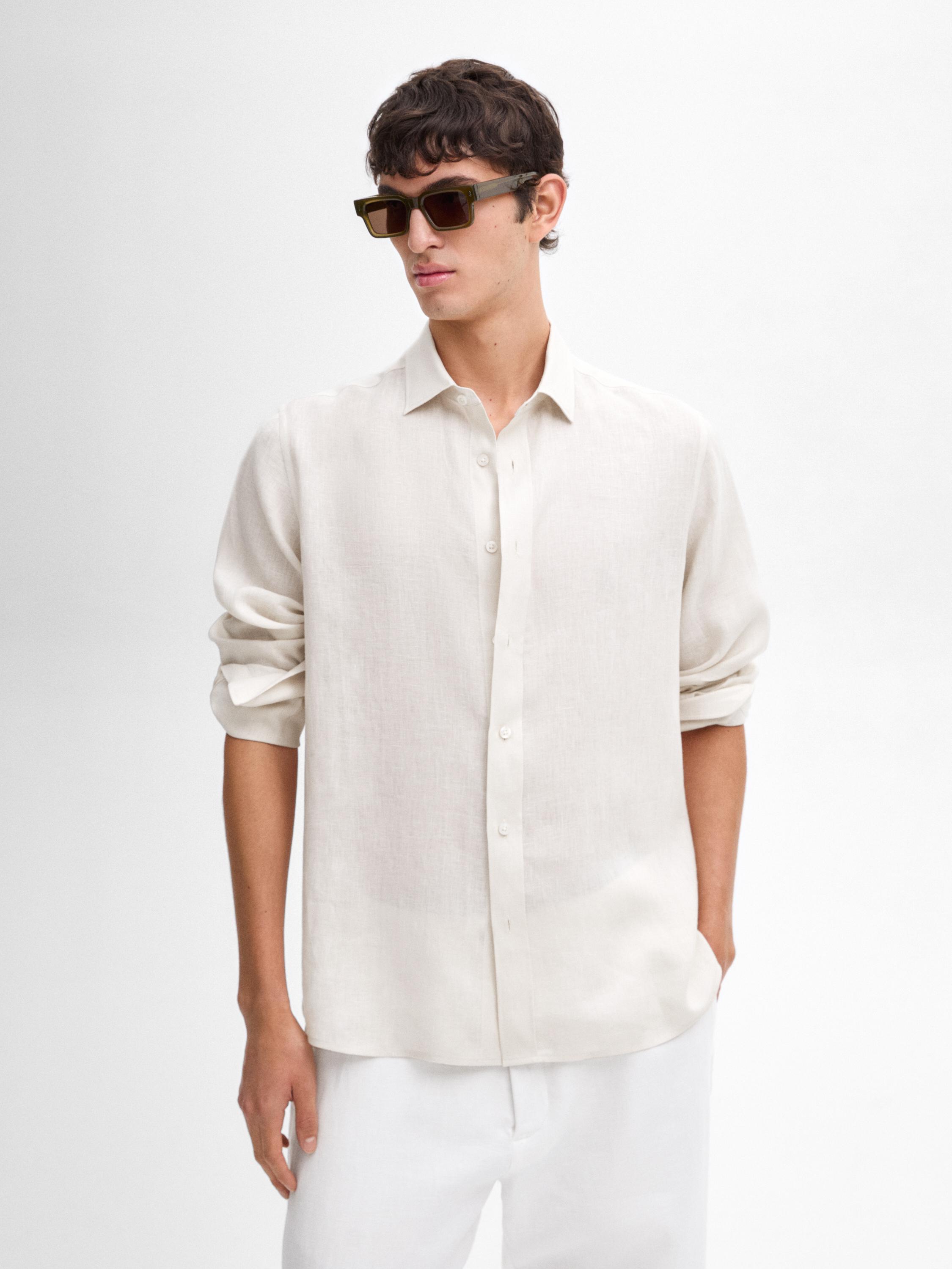 Men's Linen Shirts - Massimo Dutti - US